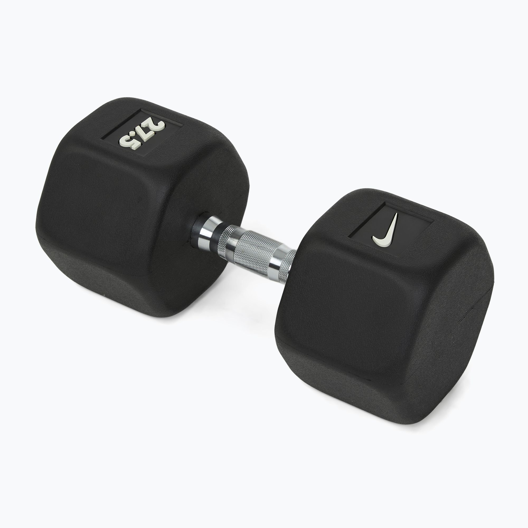 Rubber-coated dumbbell Nike Strength Hex Dumbbell 12,5 kg black/white ...