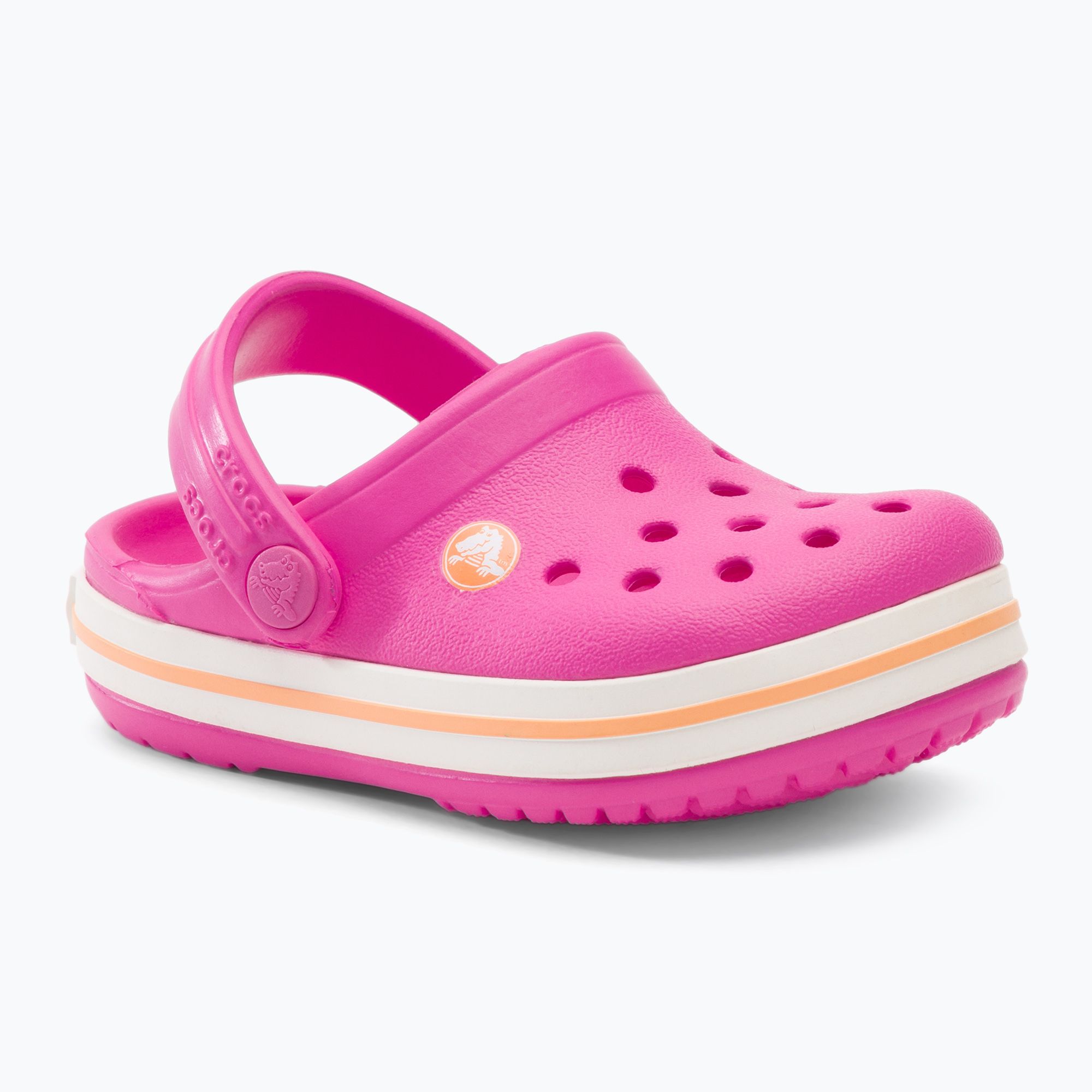 Crocs Kids Crocband Clog electric pink/cantaloupe flip-flops (204537 ...