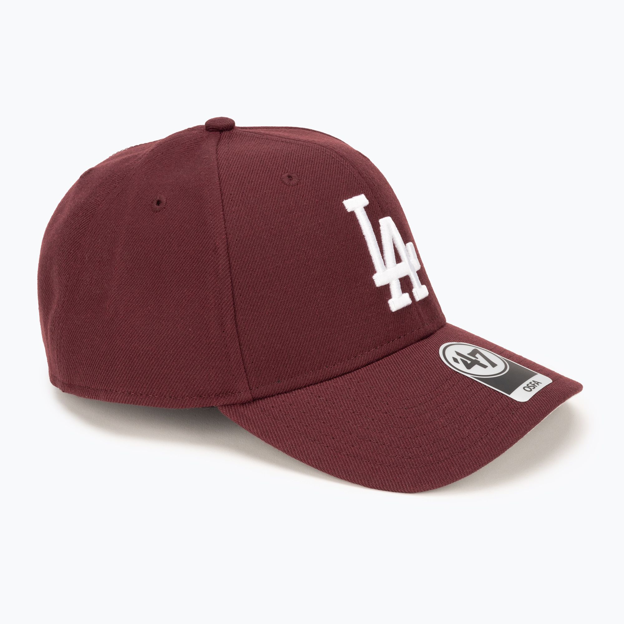 47 Brand MLB Los Angeles Dodgers MVP dark maroon baseball cap ...