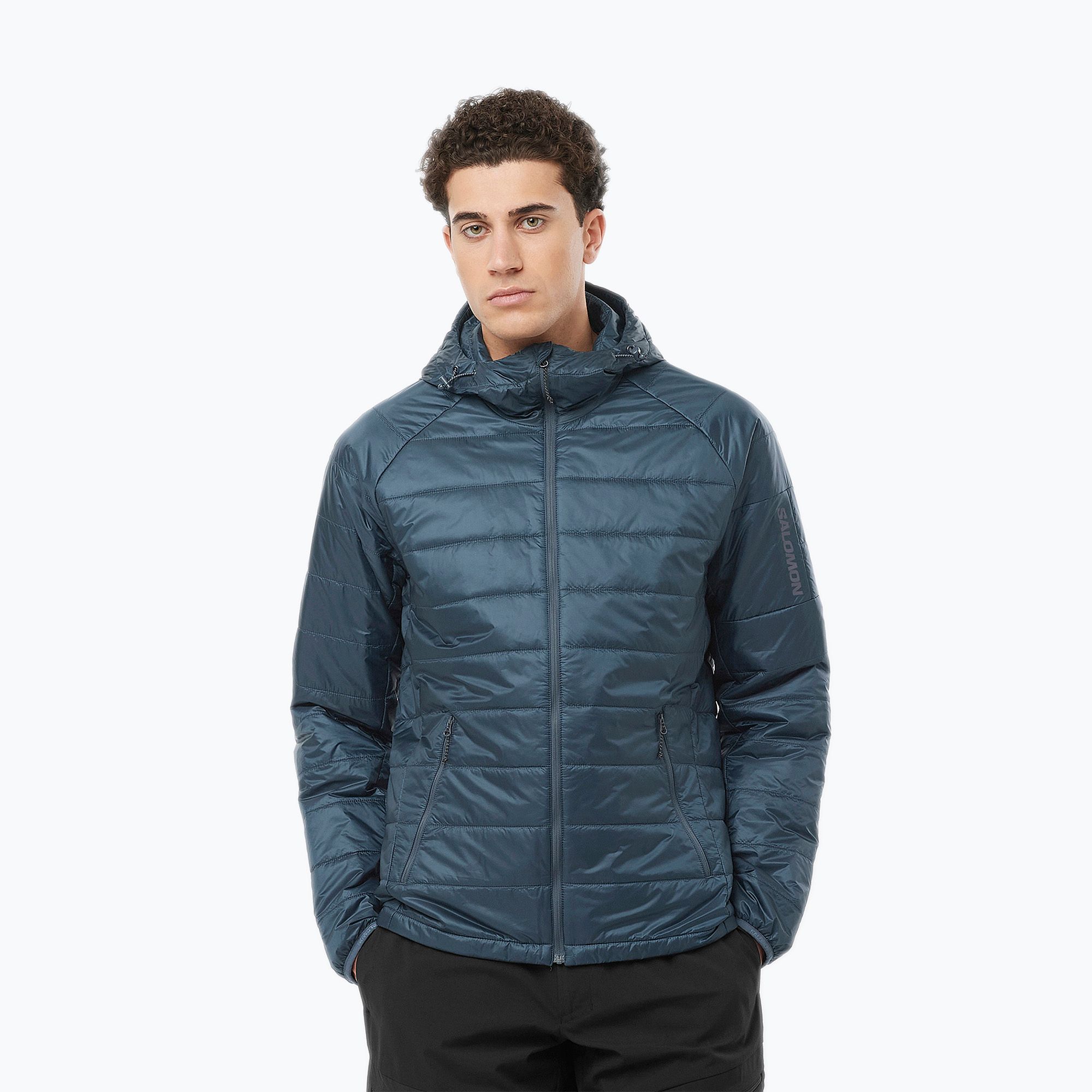 Men's Salomon Outline Hd down jacket midnight navy (LC2314500 ...