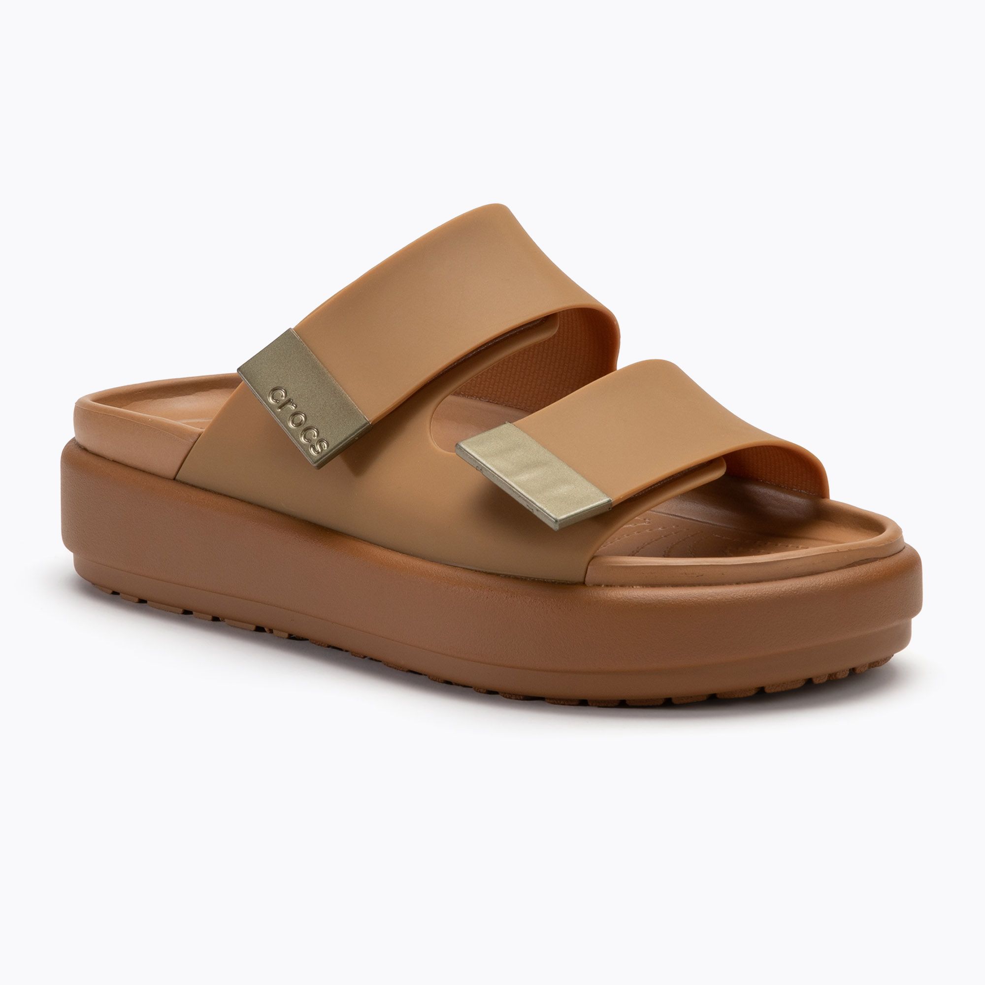 Crocs Brooklyn Luxe tan slides (209586-2U3) - Sportano.com