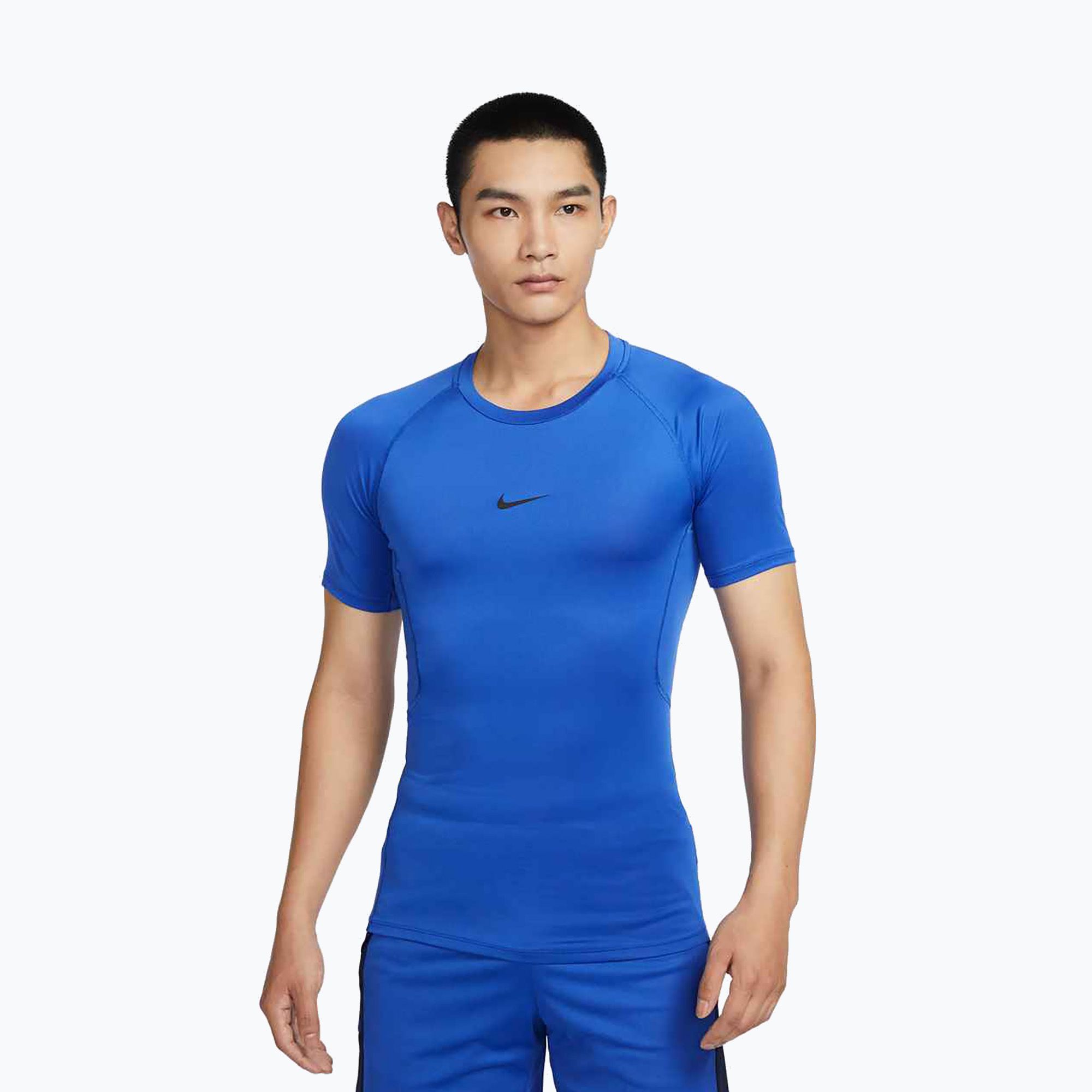 Men's training T-shirt Nike Pro Dri-Fit Tight Fitness game royal/black ...