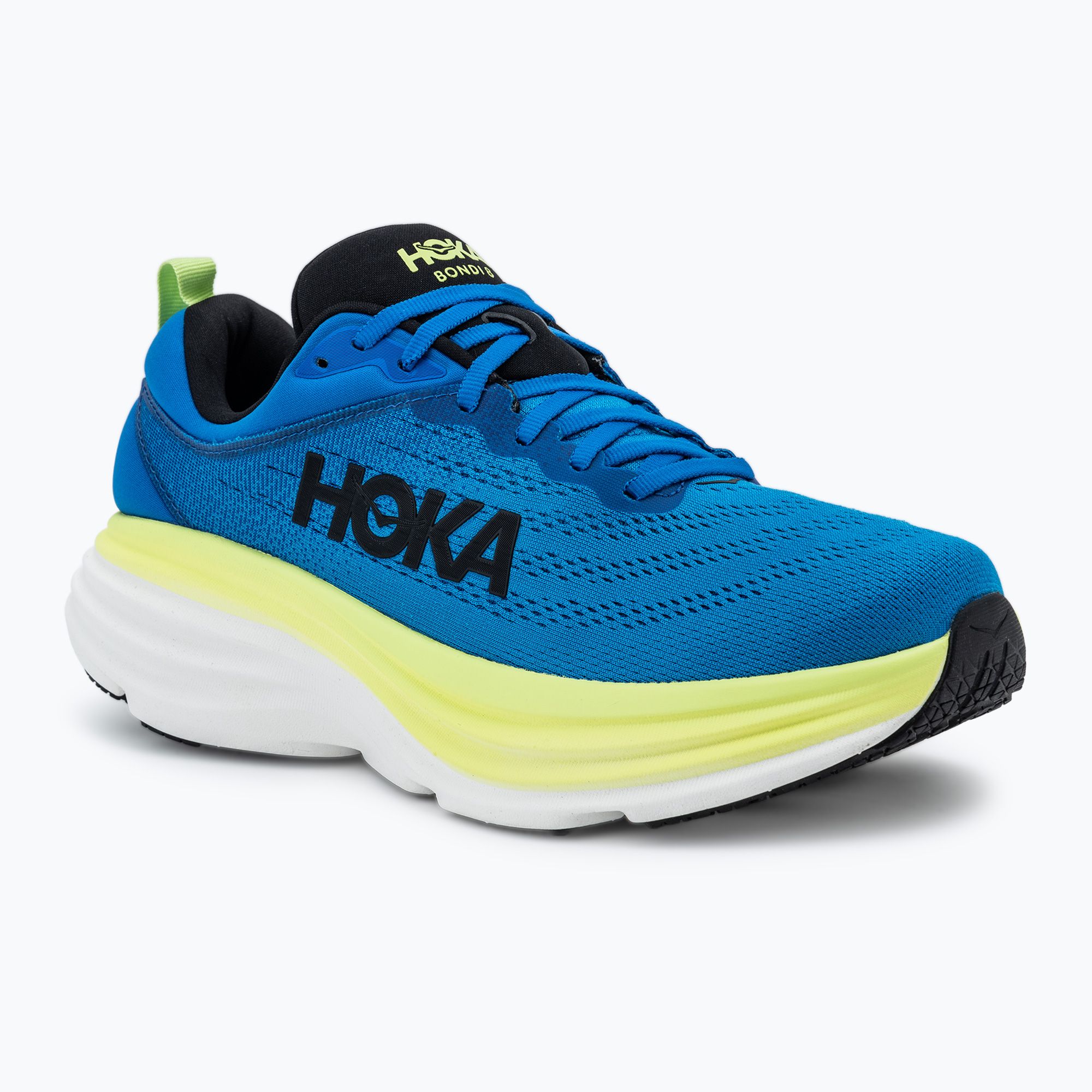 HOKA Bondi 8 Wide electric cobalt/lettuce men's running shoes (1127953 ...