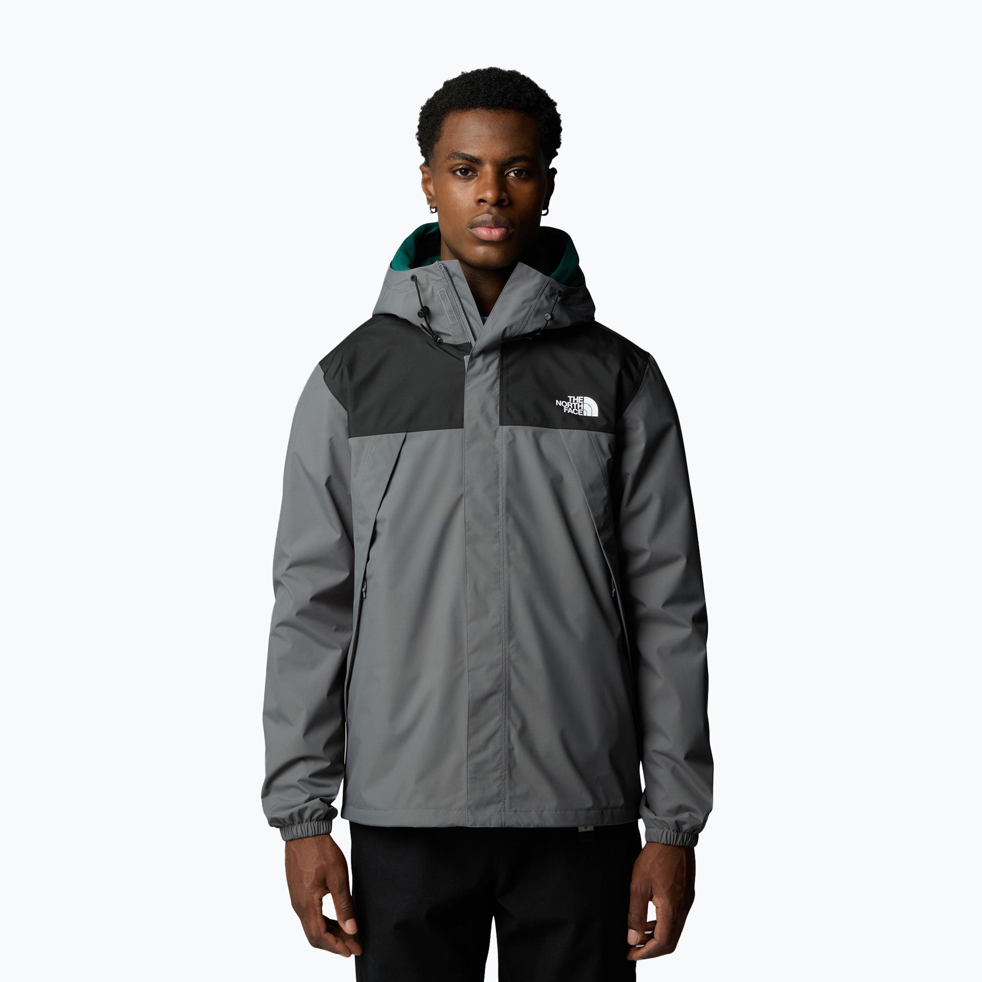Men's rain jacket The North Face Antora cedar/tnf black (NF0A7QEYKAL1 ...