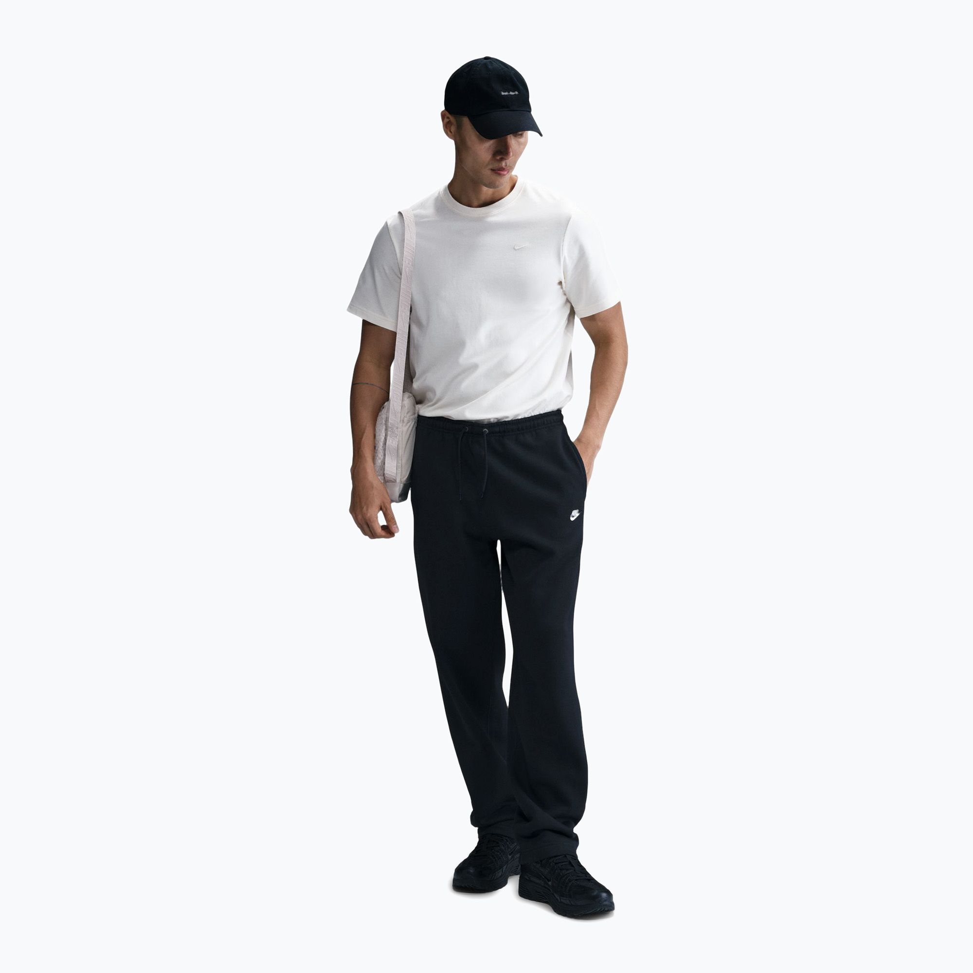 Men's trousers Nike Club Open-Hem black/black/white (FN3730-010 ...