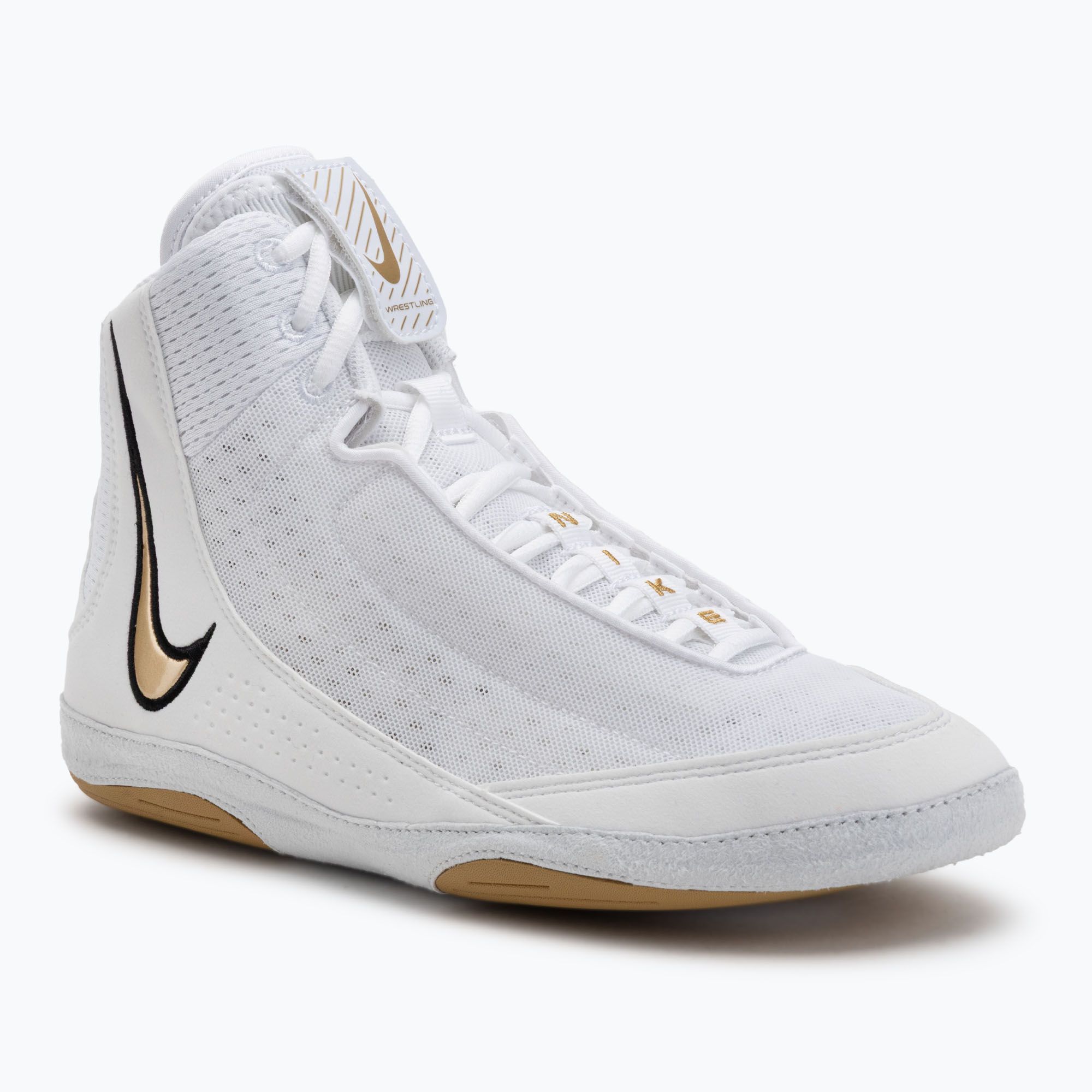 Nike Inflict 4 wrestling shoe white/metallic gold/photon dust/black ...
