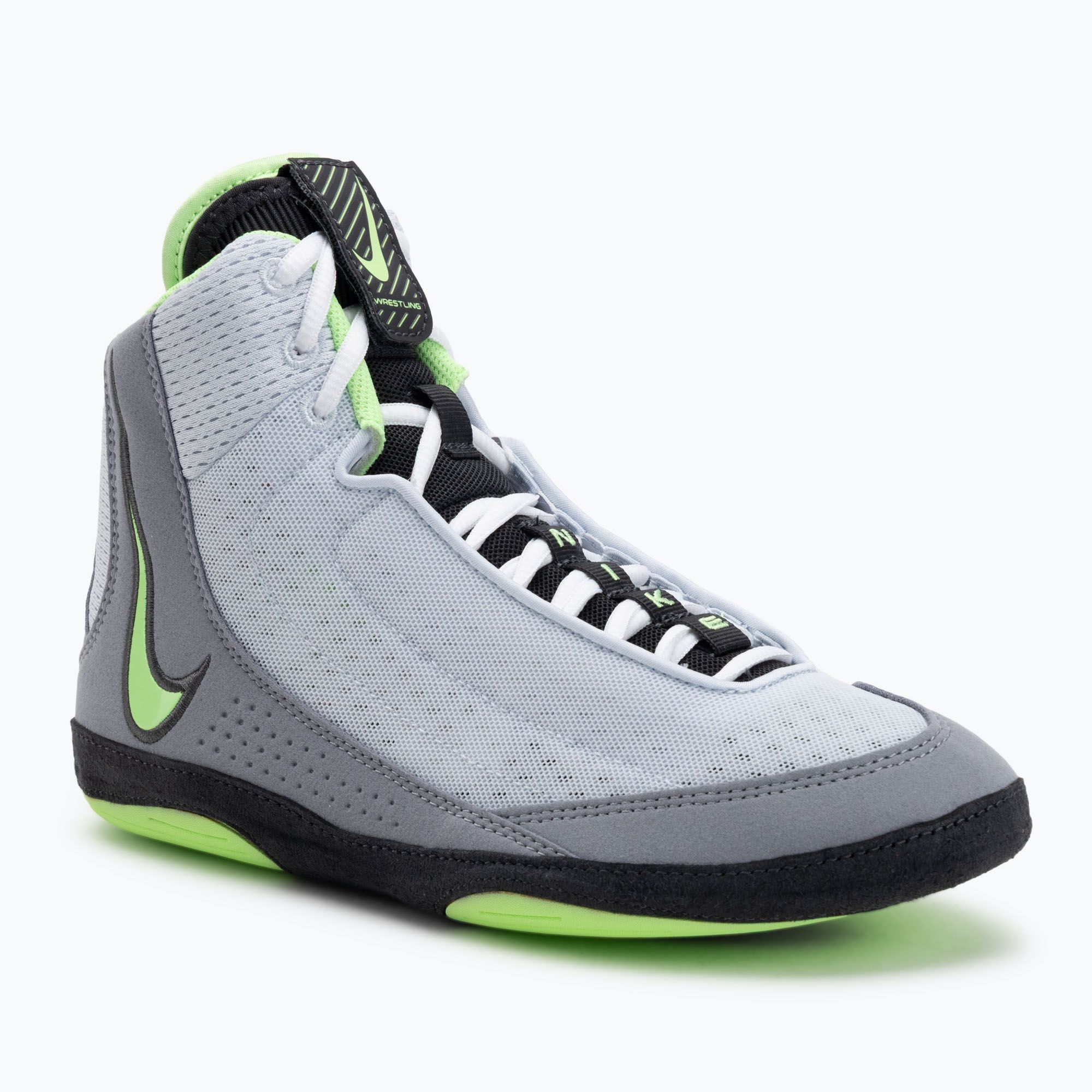 Nike Inflict 4 football wrestling shoes grey/lime blast/anthracite ...