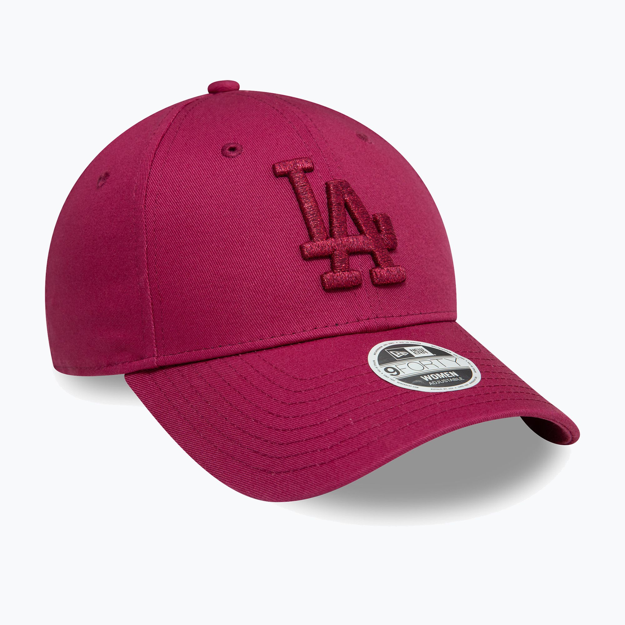 New Era Metallic Logo 9Forty Los Angeles Dodgers baseball cap dark red ...