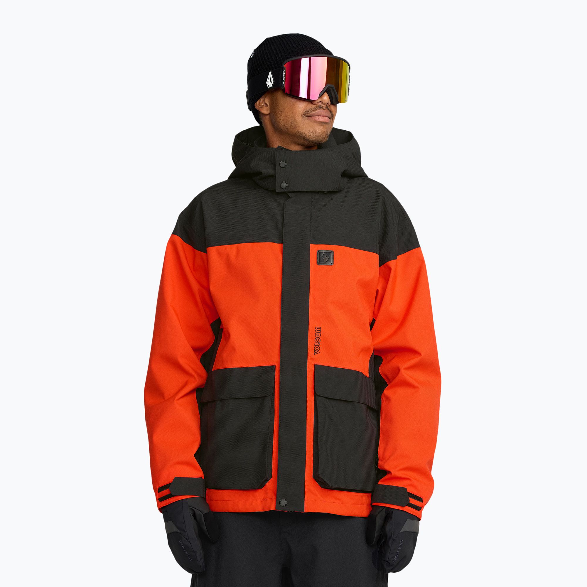 Men's snowboard jacket Volcom Kleveland Shock Orange (G0652607_OSH ...
