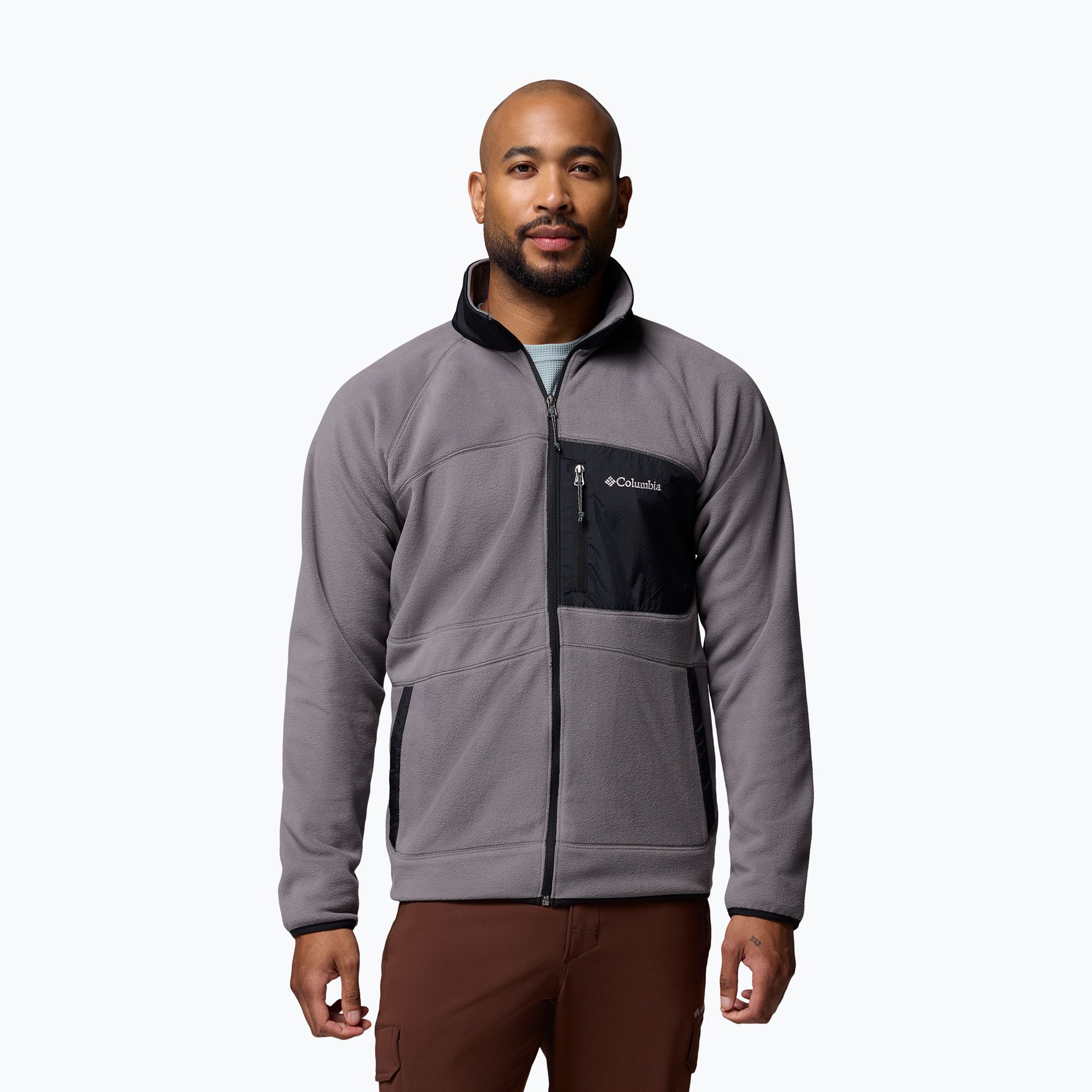 Men's fleece sweatshirt Columbia Fast Trek Overlay Full Zip city grey ...