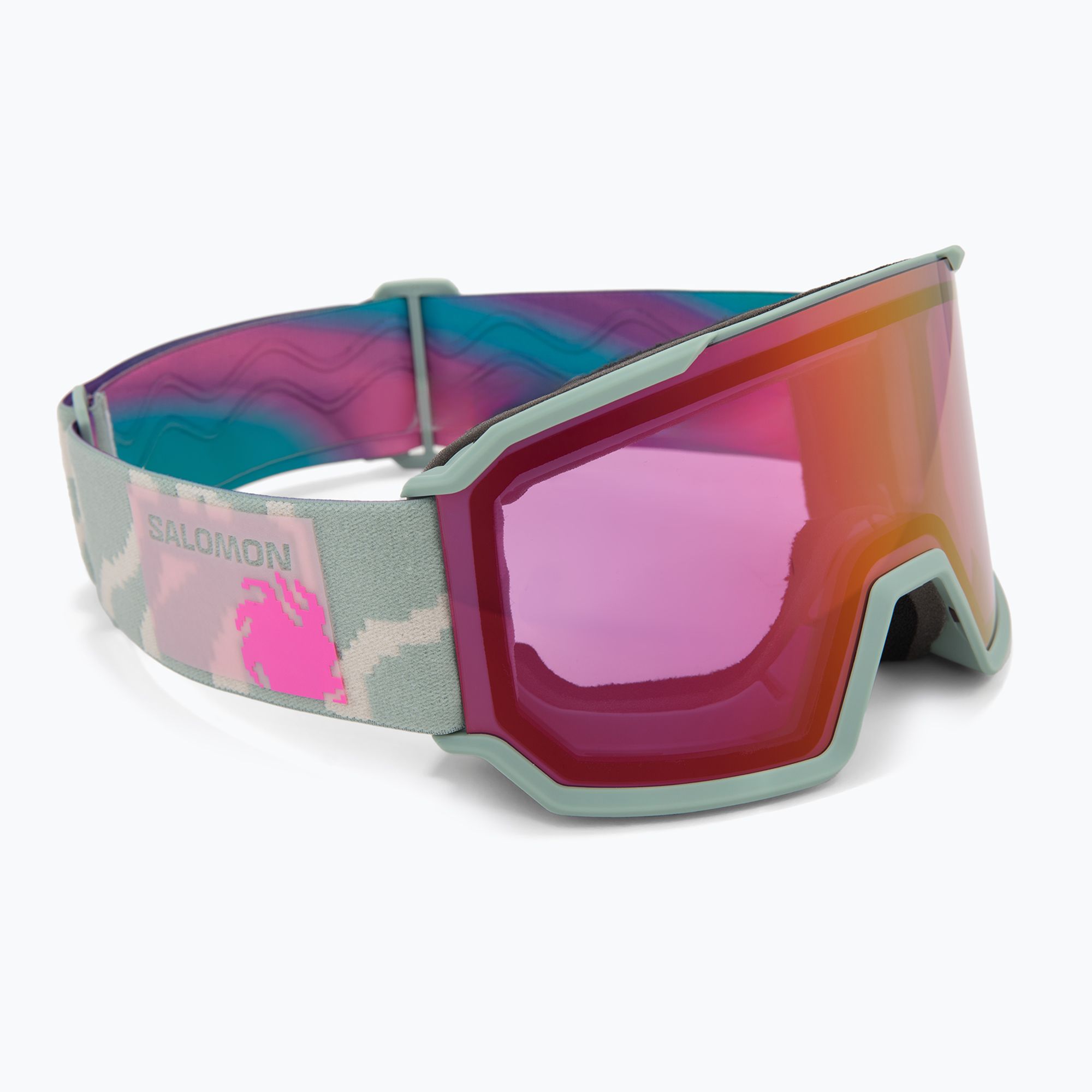 Ski goggles Salomon S/View 3 iceberg green/ml ruby (L47921700 ...