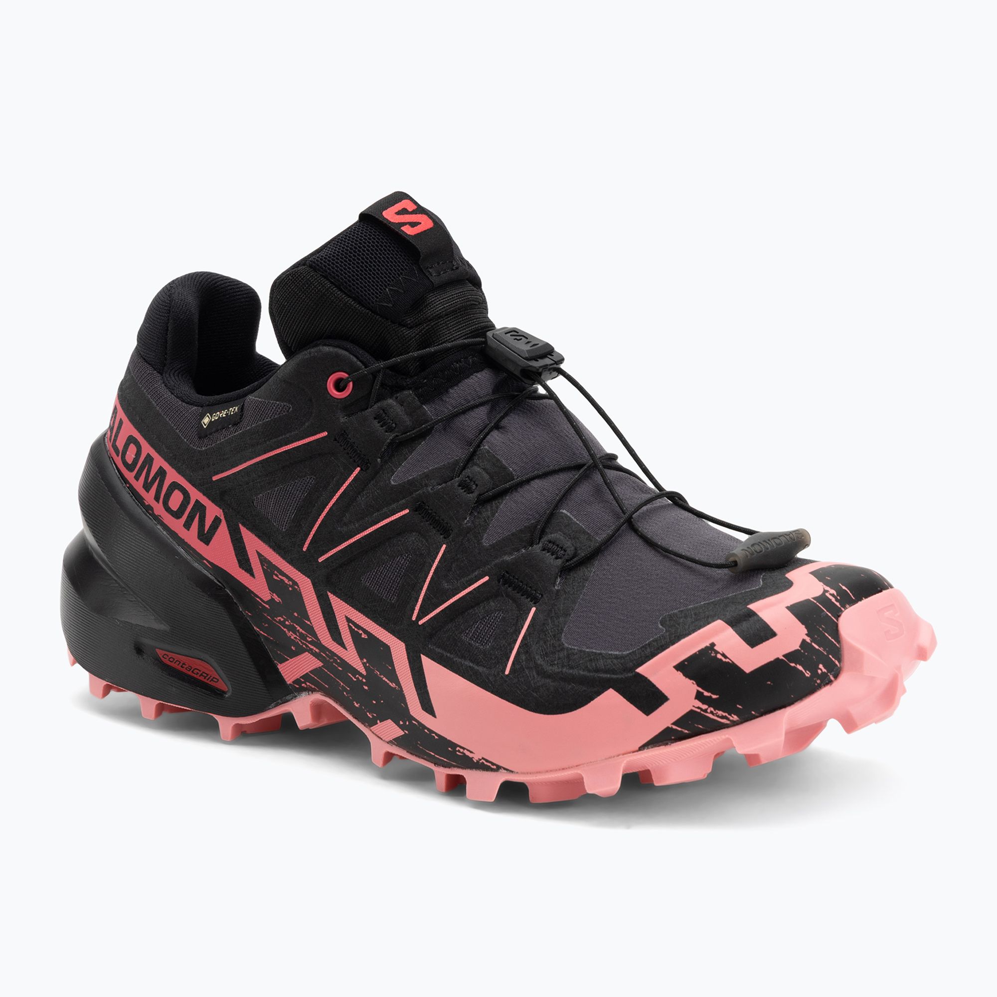 Women's running shoes Salomon Speedcross 6 GTX nine iron/black/flamingo ...