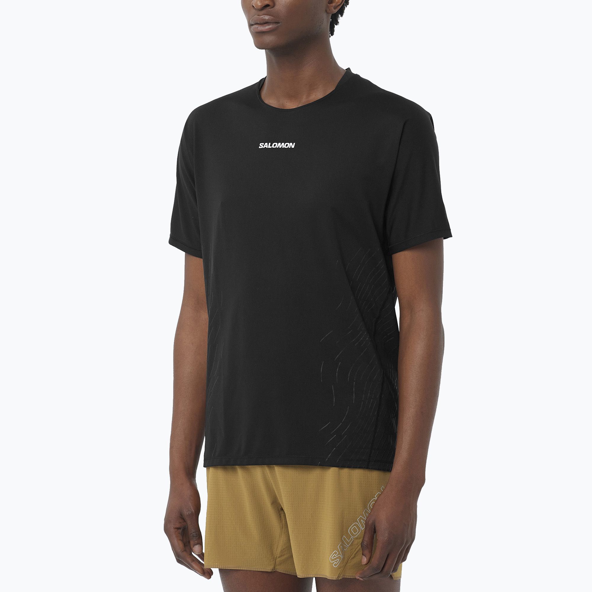 Men's running top Salomon Sense Aero GFX deep black (LC2699800 ...