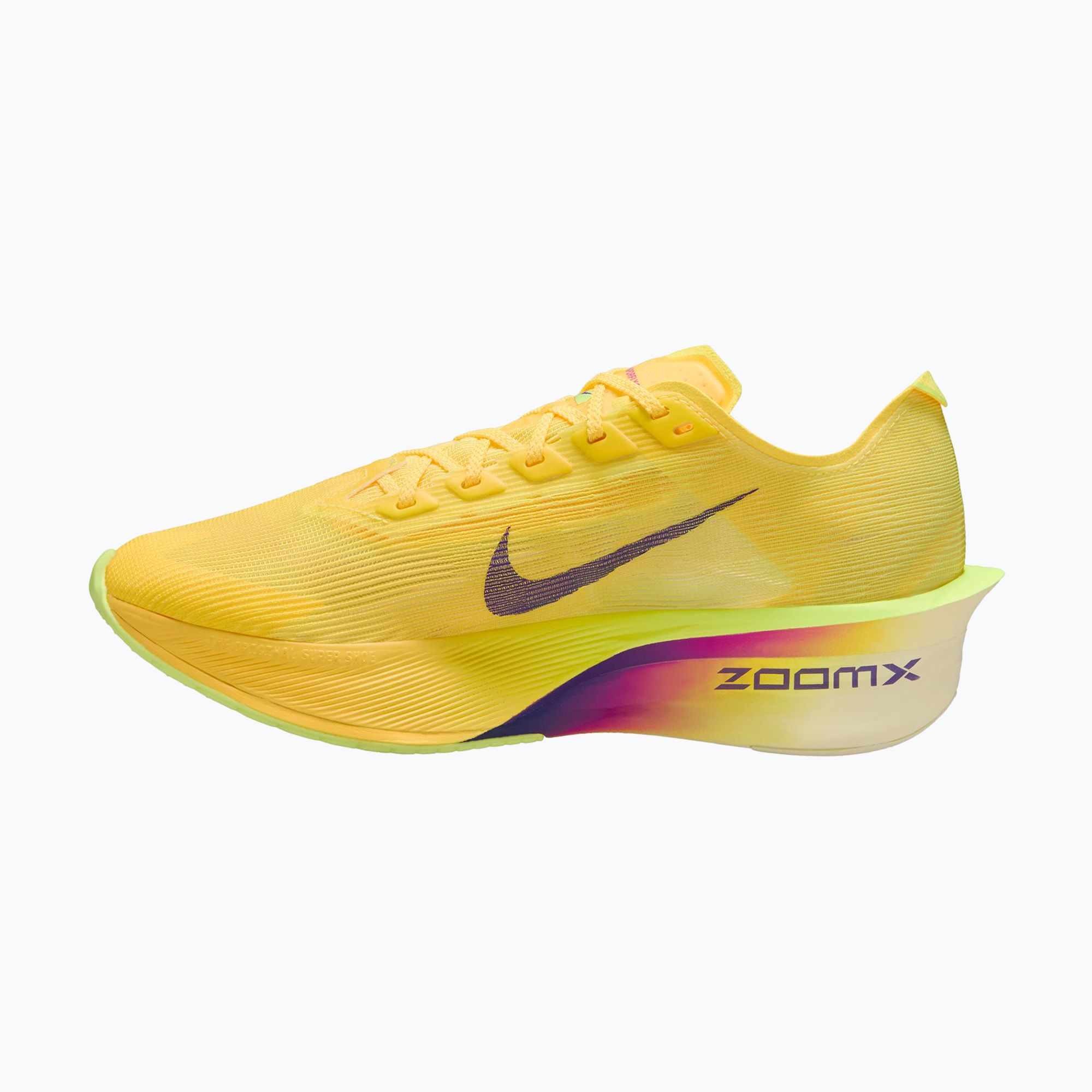 Women's running shoes Nike Vaporfly 4 citron pulse/laser orange/indigo ...