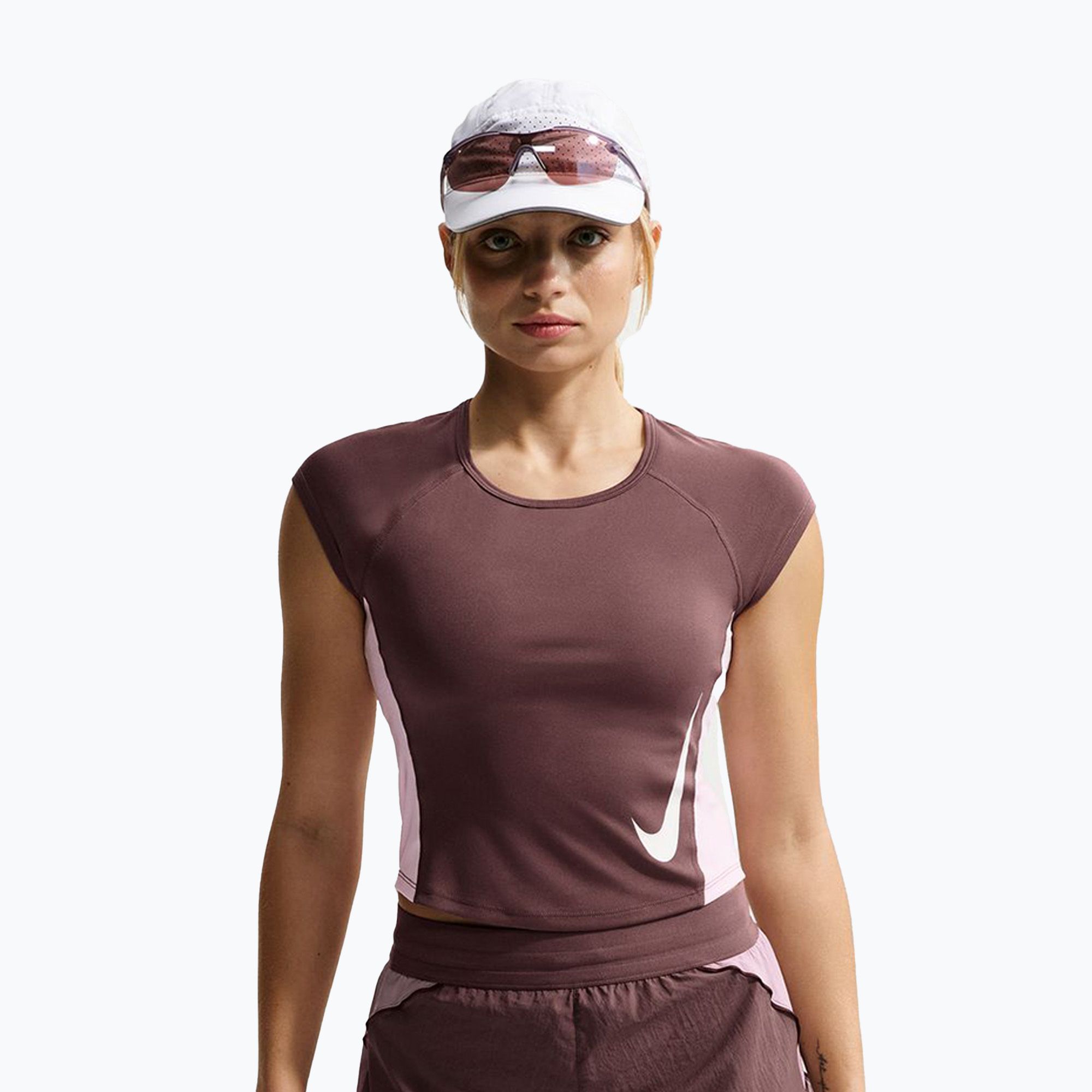 Women's running top Nike Swoosh Run Dri-Fit tattoo/pink foam/white ...