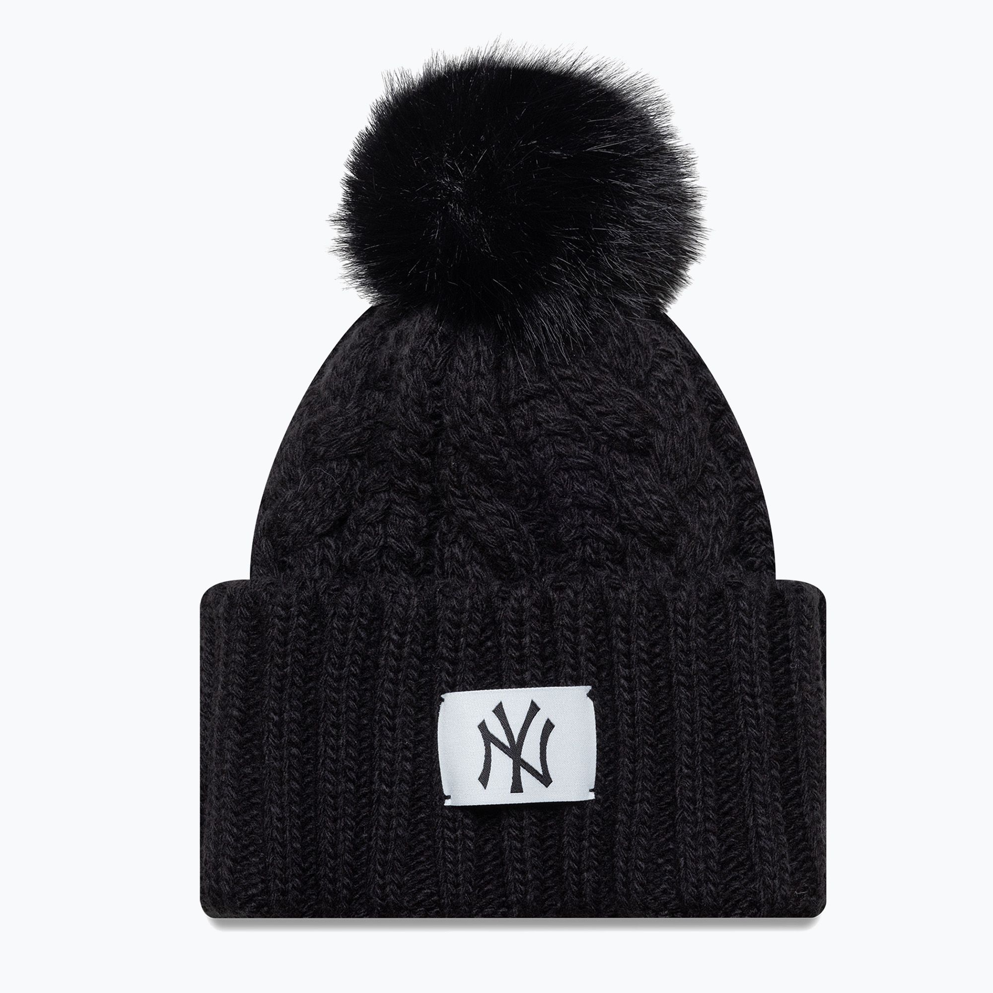 Women's winter hat New Era Cable Wide New York Yankees black (60691296 ...