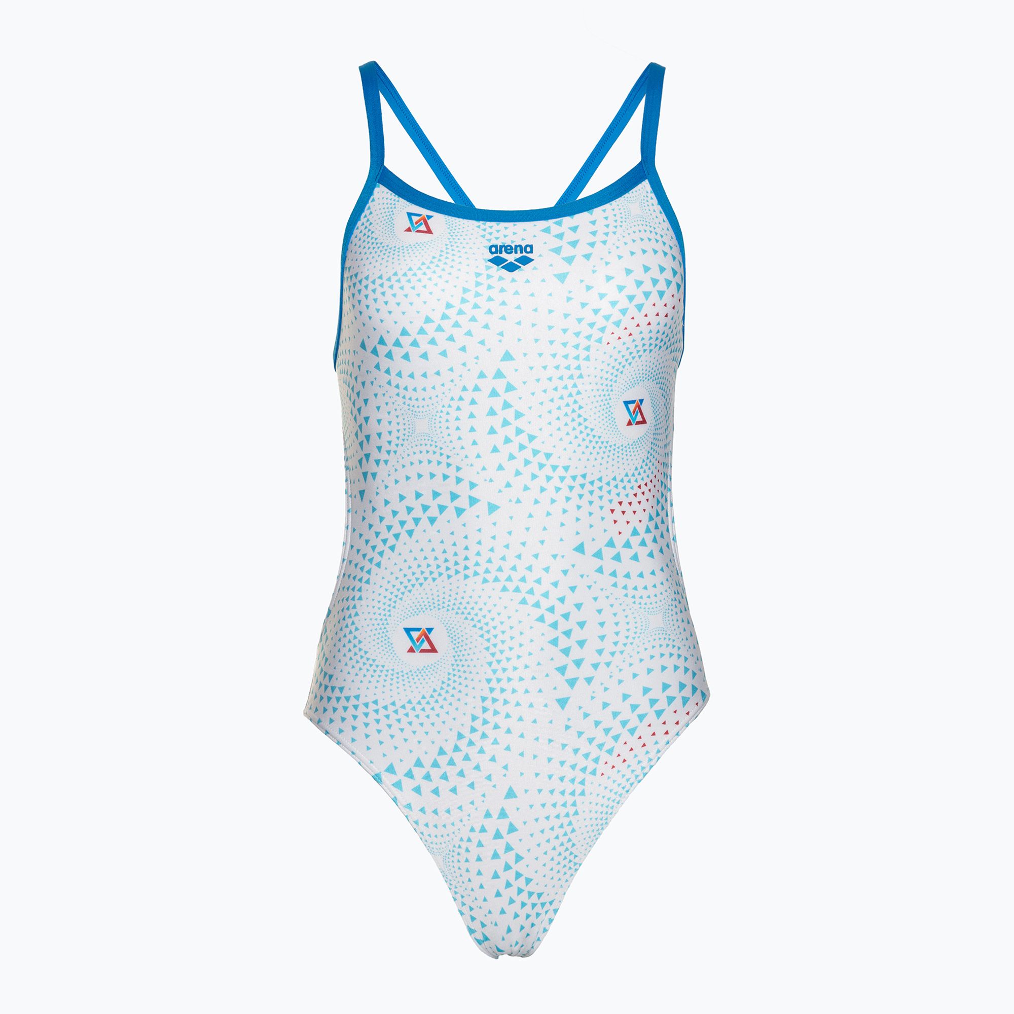 Women's one-piece swimsuit arena Fireflow Challenge back blue river ...