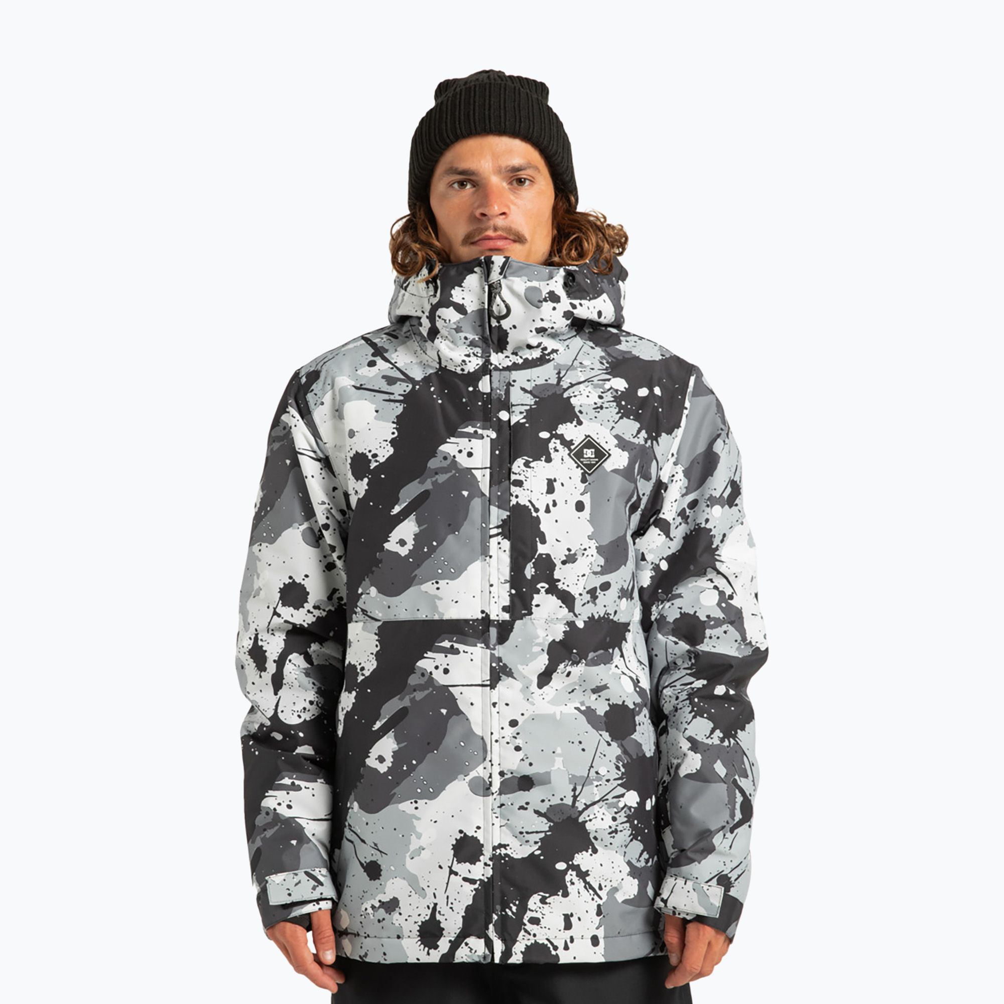 Men's snowboard jacket DC Basis Print outer world black (ADYTJ03097 ...