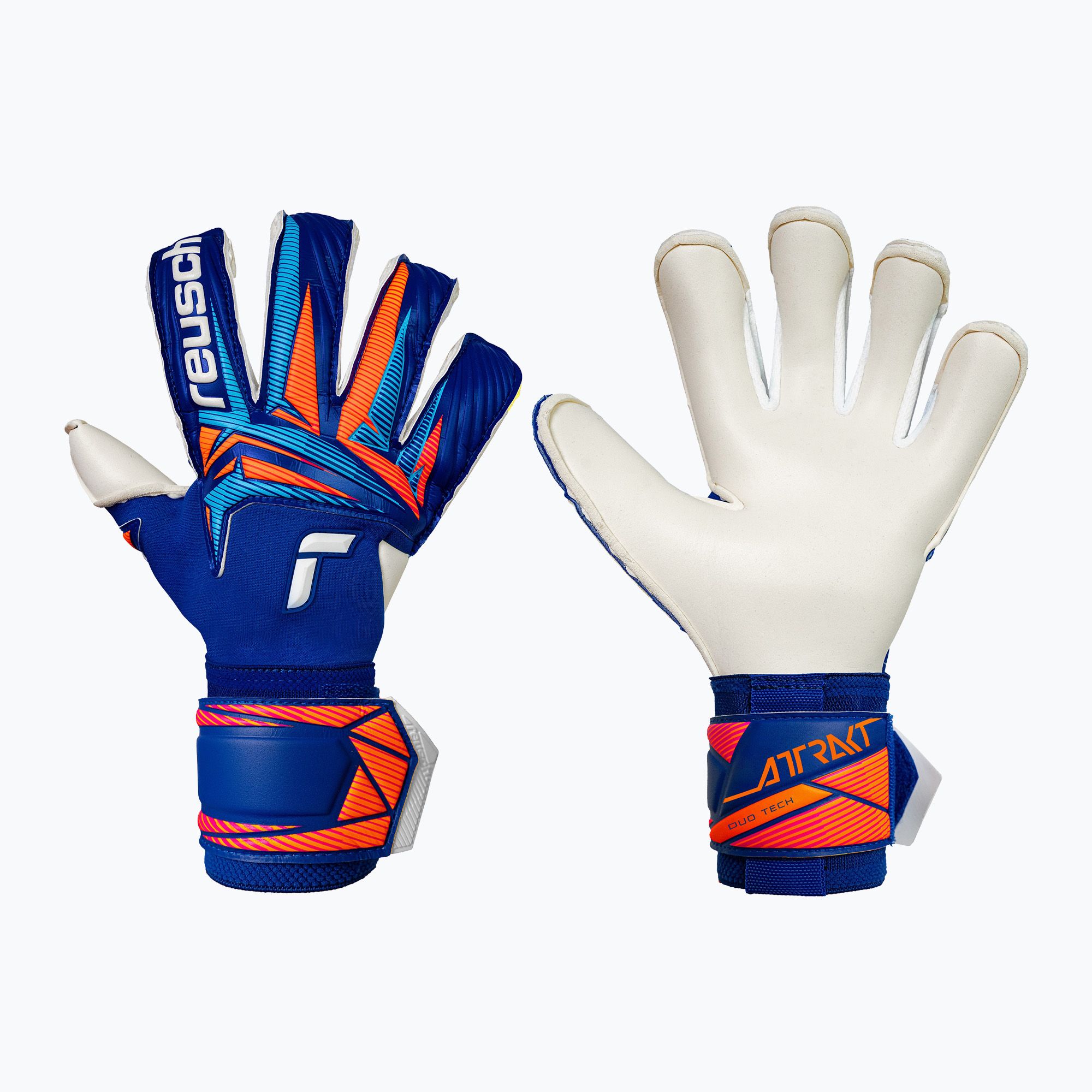 Goalkeeper gloves Reusch Attrakt Duo Evolution sharp blue/white ...