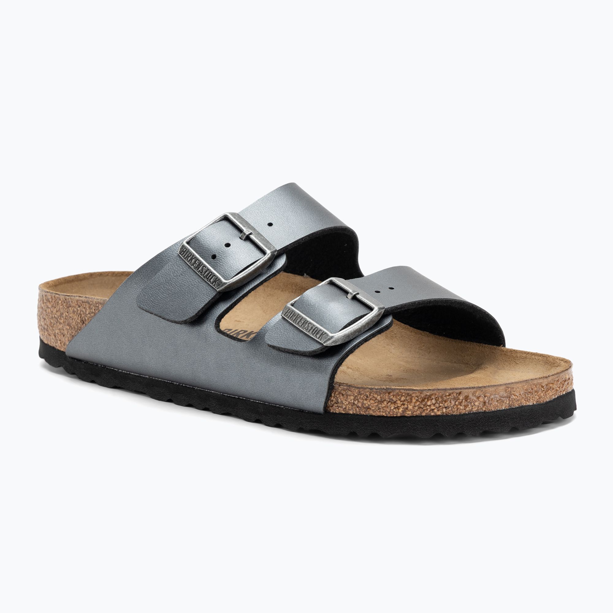 BIRKENSTOCK Arizona BF Narrow metallic black flip-flops (1029224 ...