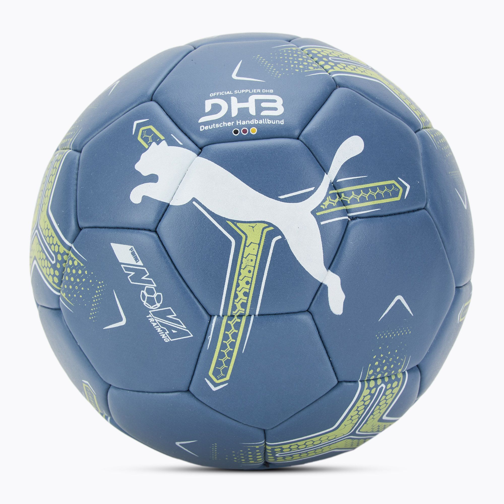 PUMA Nova Training blue horizon/puma white/fizzy apple handball size 0 ...
