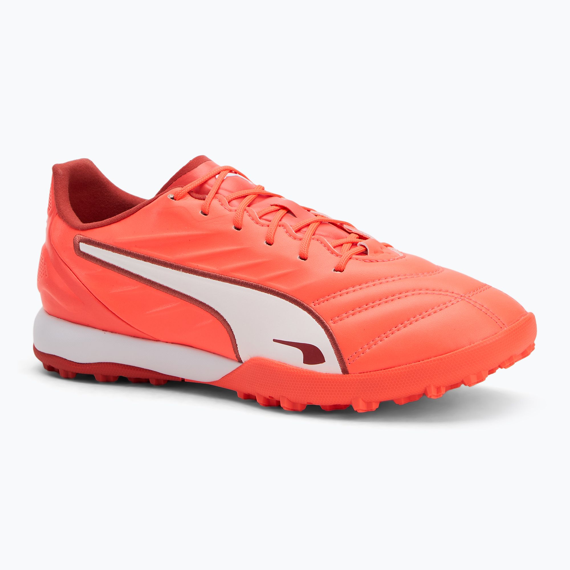 PUMA King Pro TT men's football boots glowing red/ puma white/ red fire ...