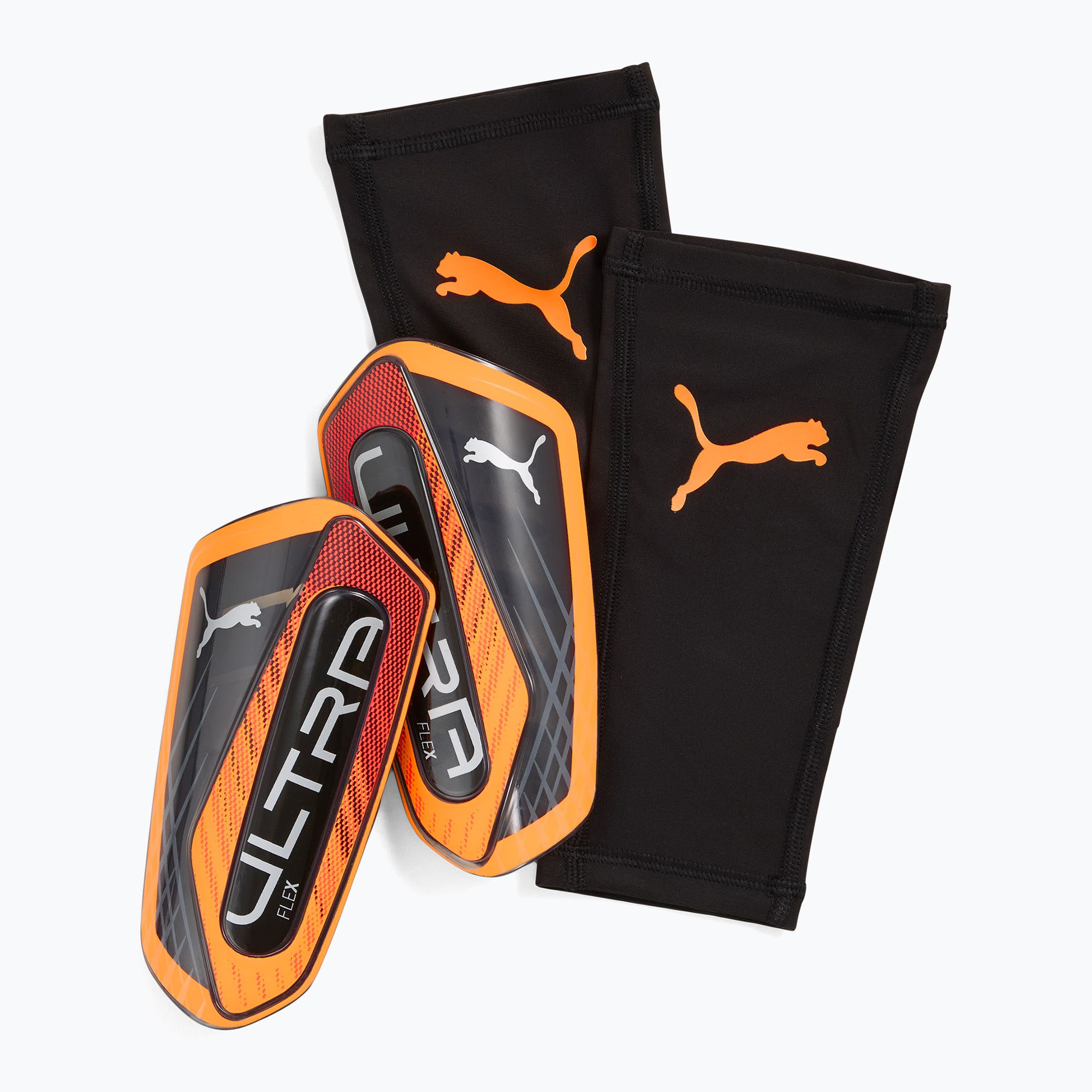 PUMA Ultra Flex Sleeve shin guards heat fire/glowing red/puma black ...