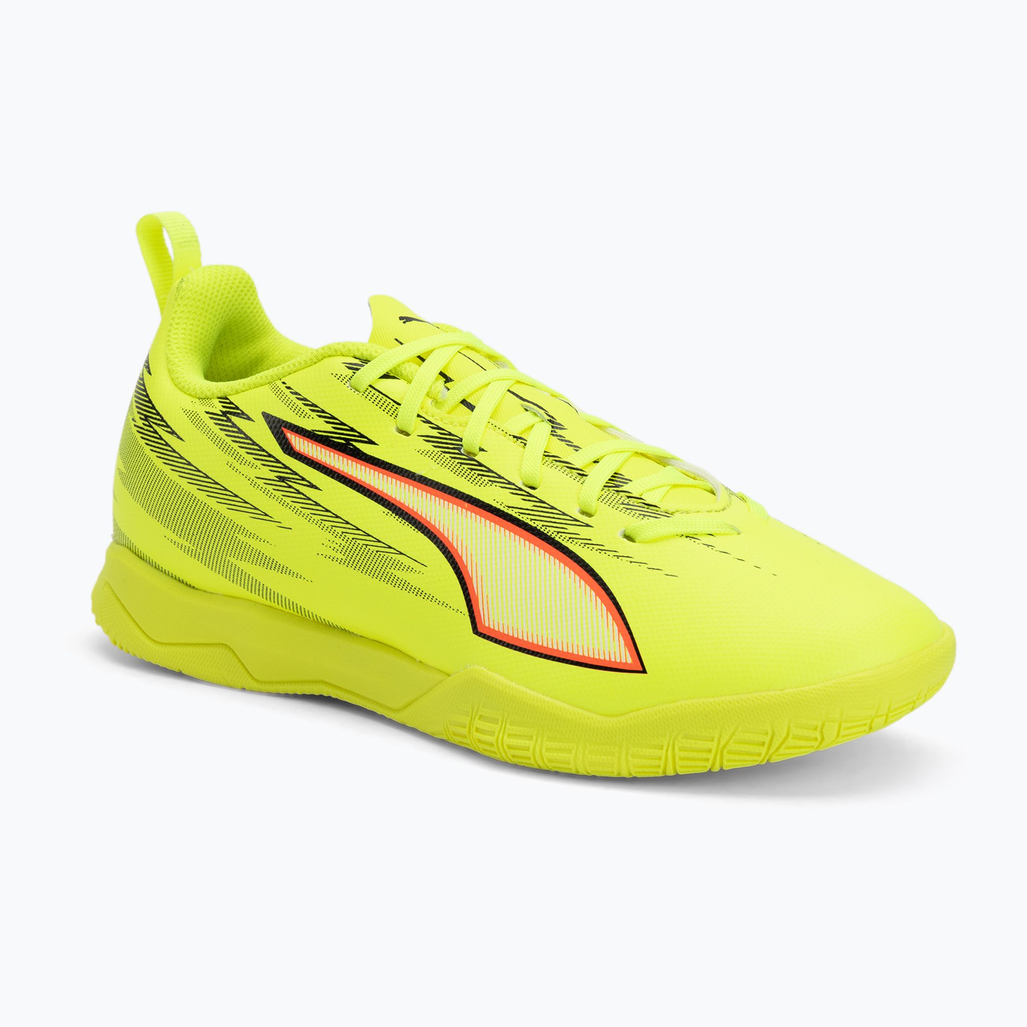 Children's football boots PUMA Ultra 6 Play IT Jr yellow alert/puma ...