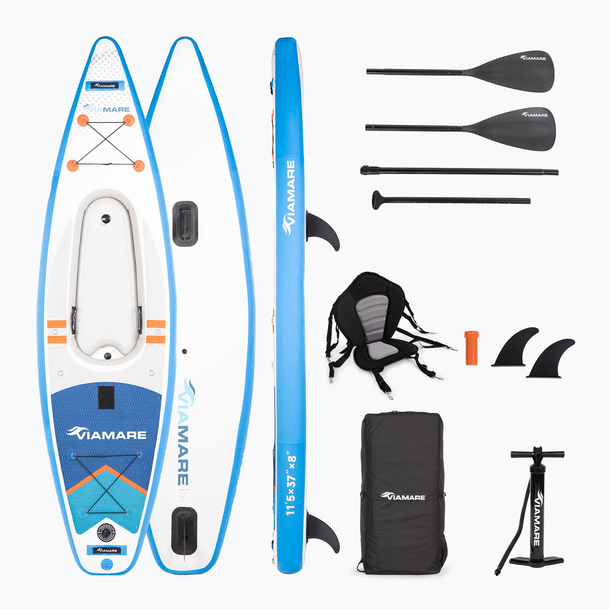 Kayak/SUP hybrid Viamare Supkayak 350 blue/white (1123074) - Sportano.com