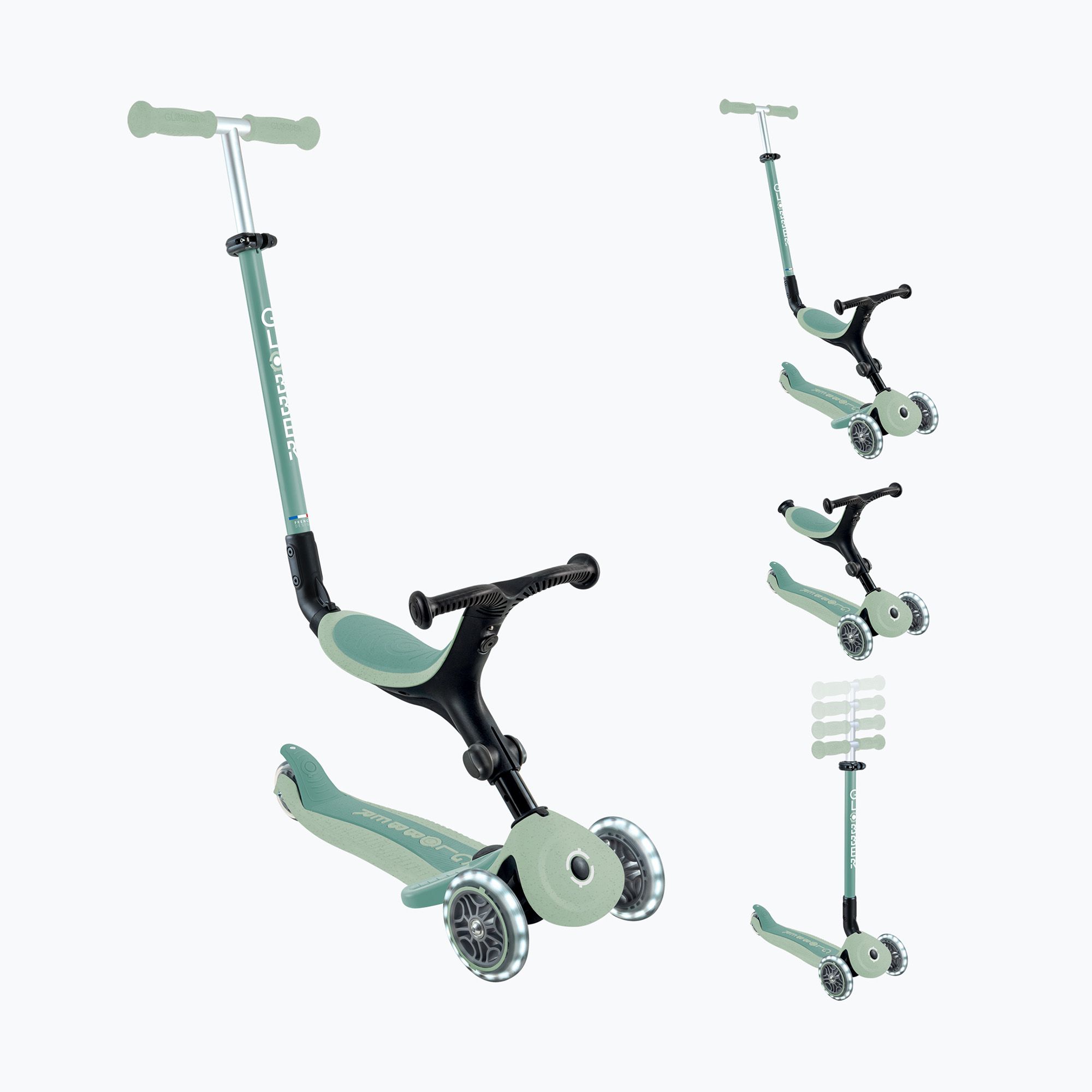 Children's three-wheeled scooter Globber Go.Up Active Ecologic Lights ...