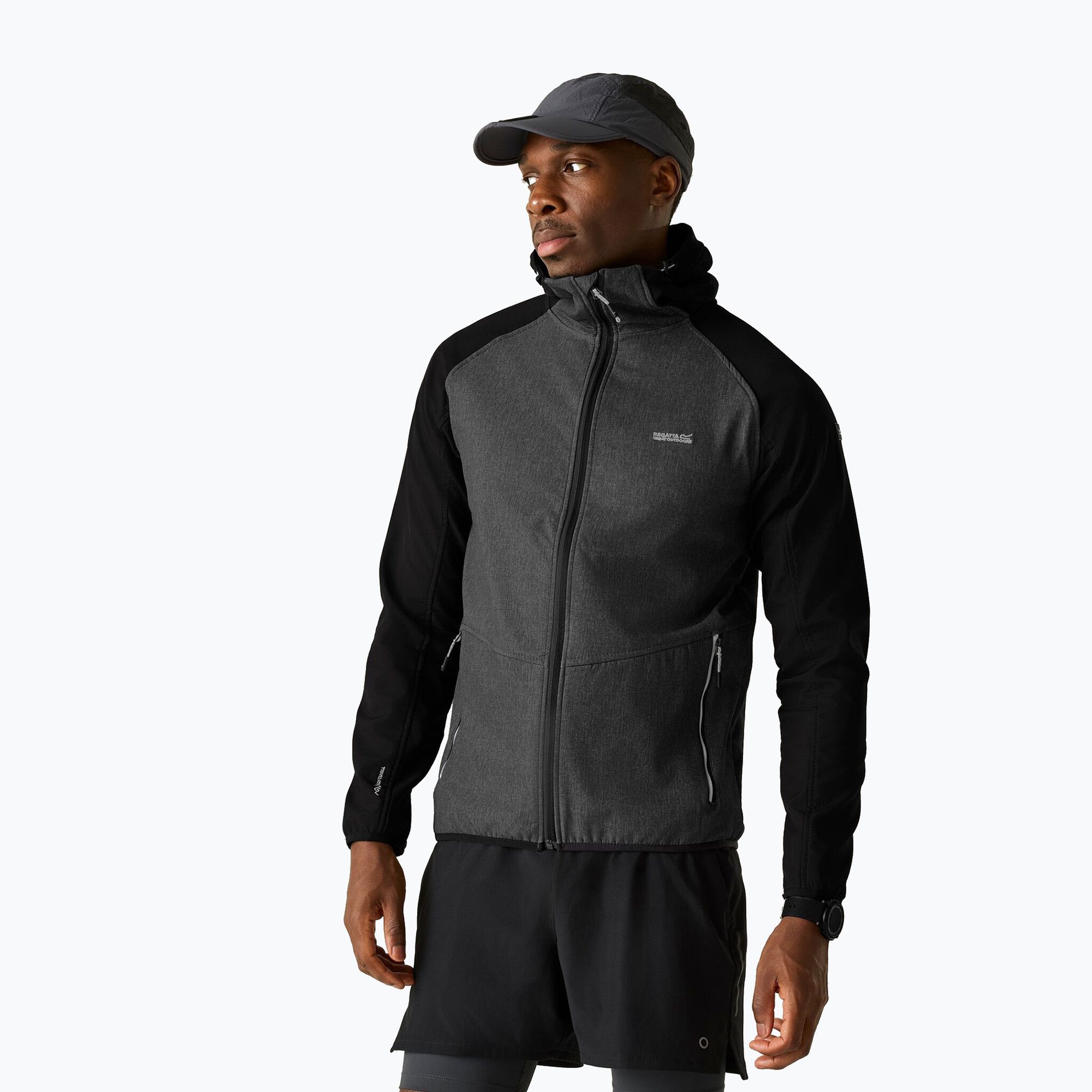 Men's softshell jacket REGATTA Arec III ash marl/black (RML218-A1Y ...
