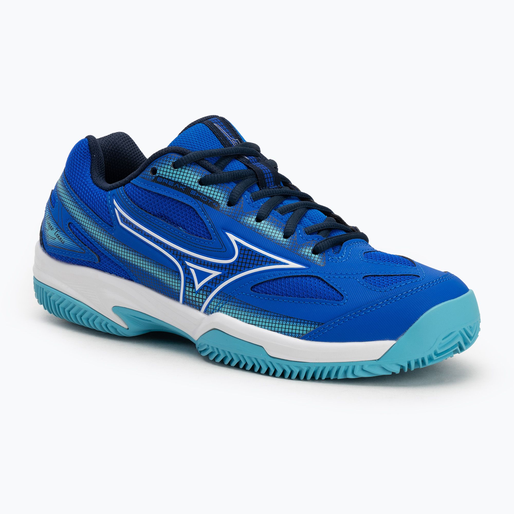 Mizuno Break Shot 4 CC tennis shoes mugen blue/ white/ river blue ...