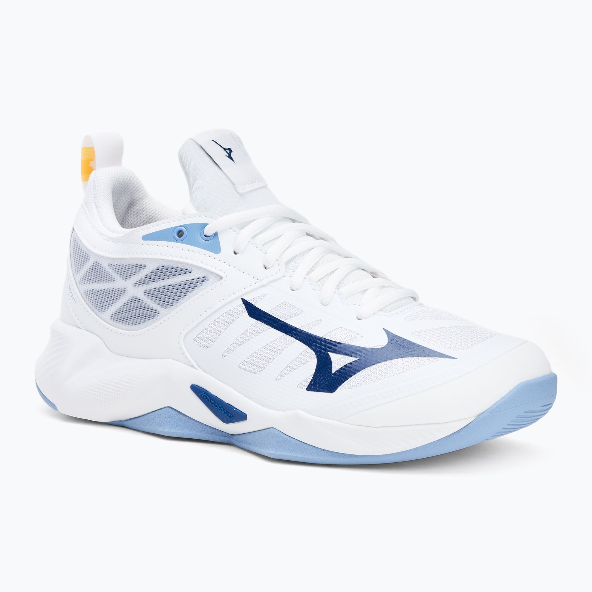 Mizuno Wave Dimension volleyball shoes white/bellwether blue/bel air ...
