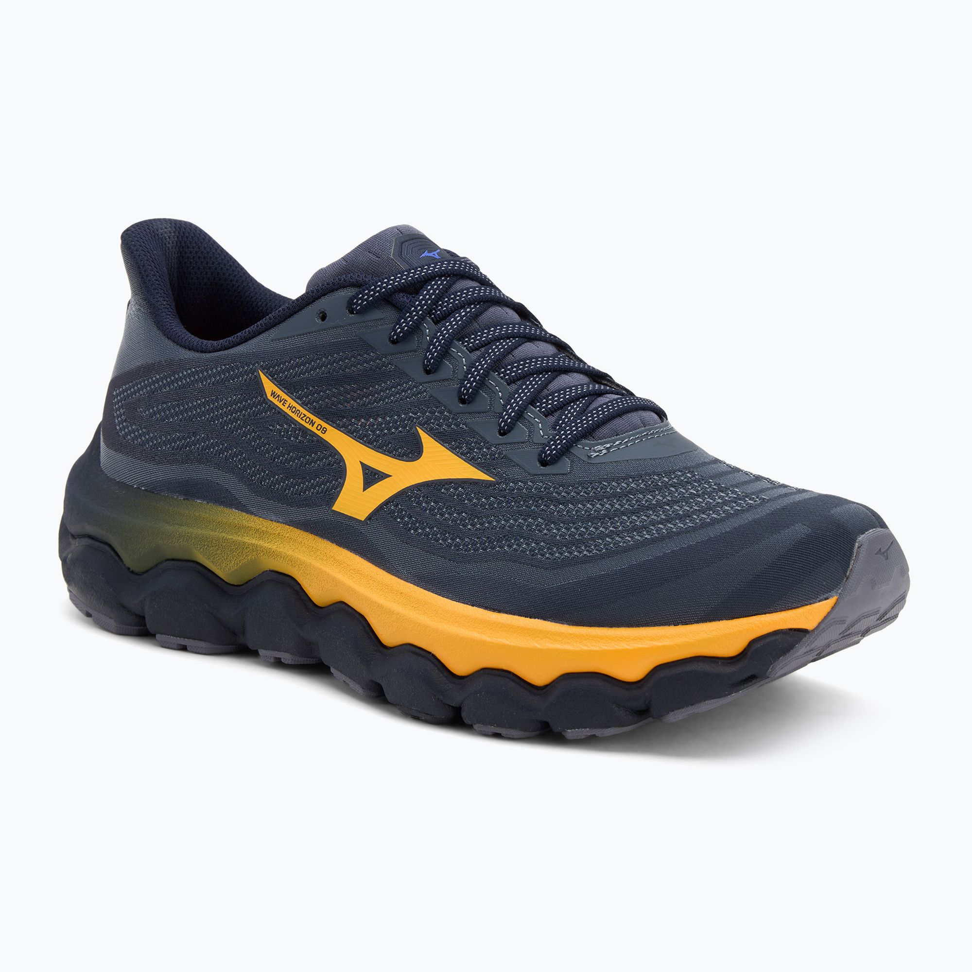 Men's running shoes Mizuno Wave Horizon 8 blue granite/citrus/baritone ...