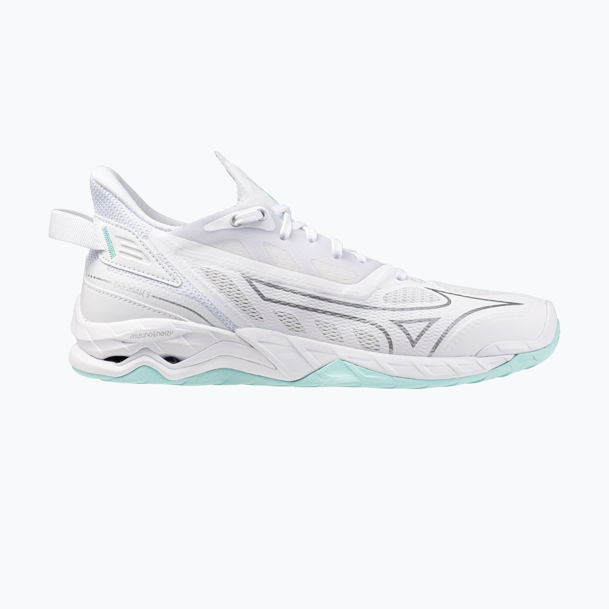 Women's handball shoes Mizuno Wave Mirage 5 white/blue tint (X1GB235040 ...