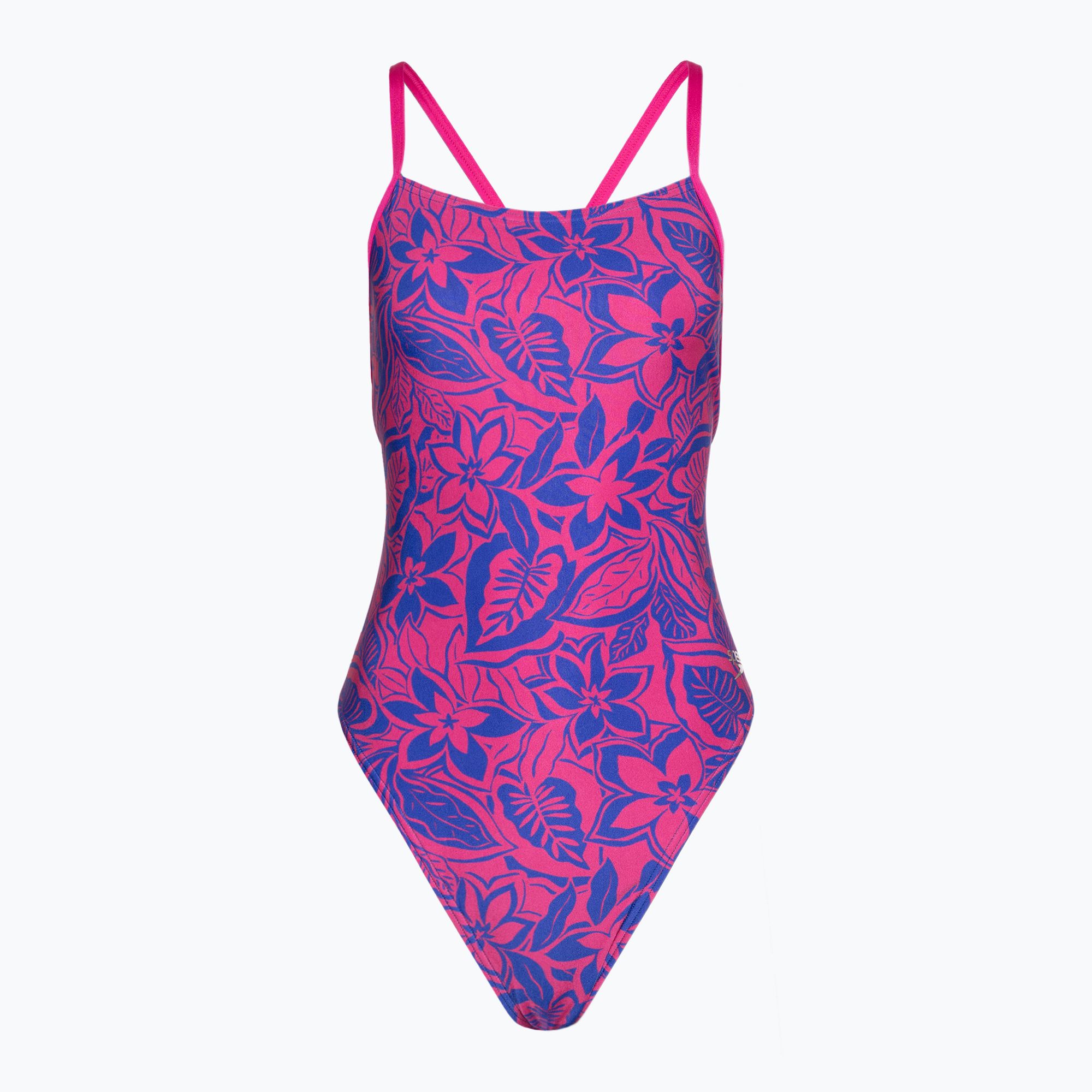 Speedo women's swimsuit Allover Digital Tie-Back chroma blue/electric ...