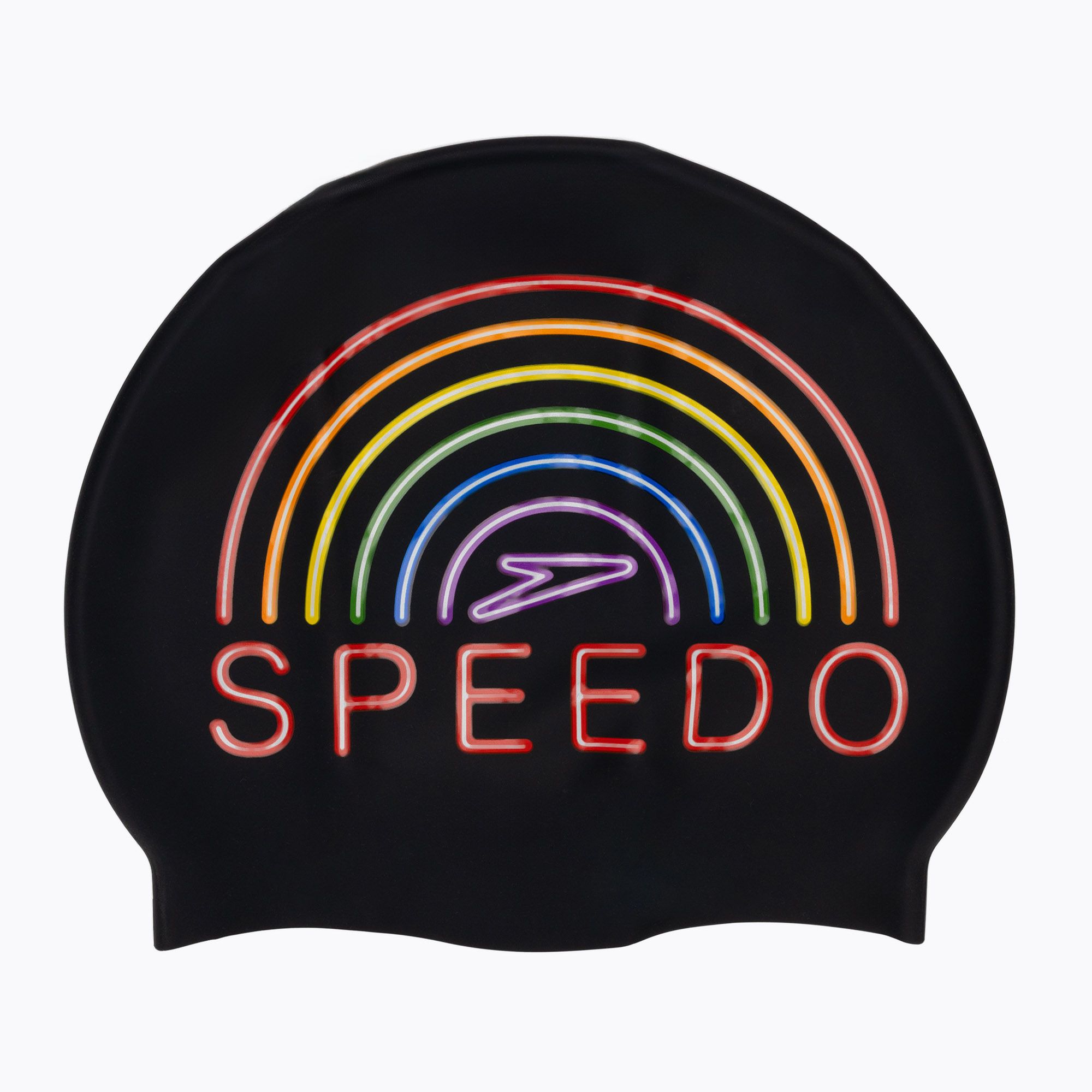 Speedo Printed Silicone pride rainbow swimming cap (8-0838516037 ...