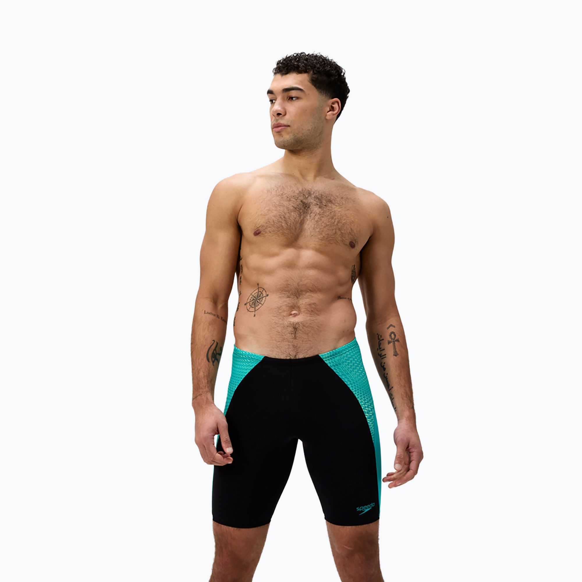 Men's swim jammers Speedo Endurance+ MAX Splice Jammer black/turquoise ...