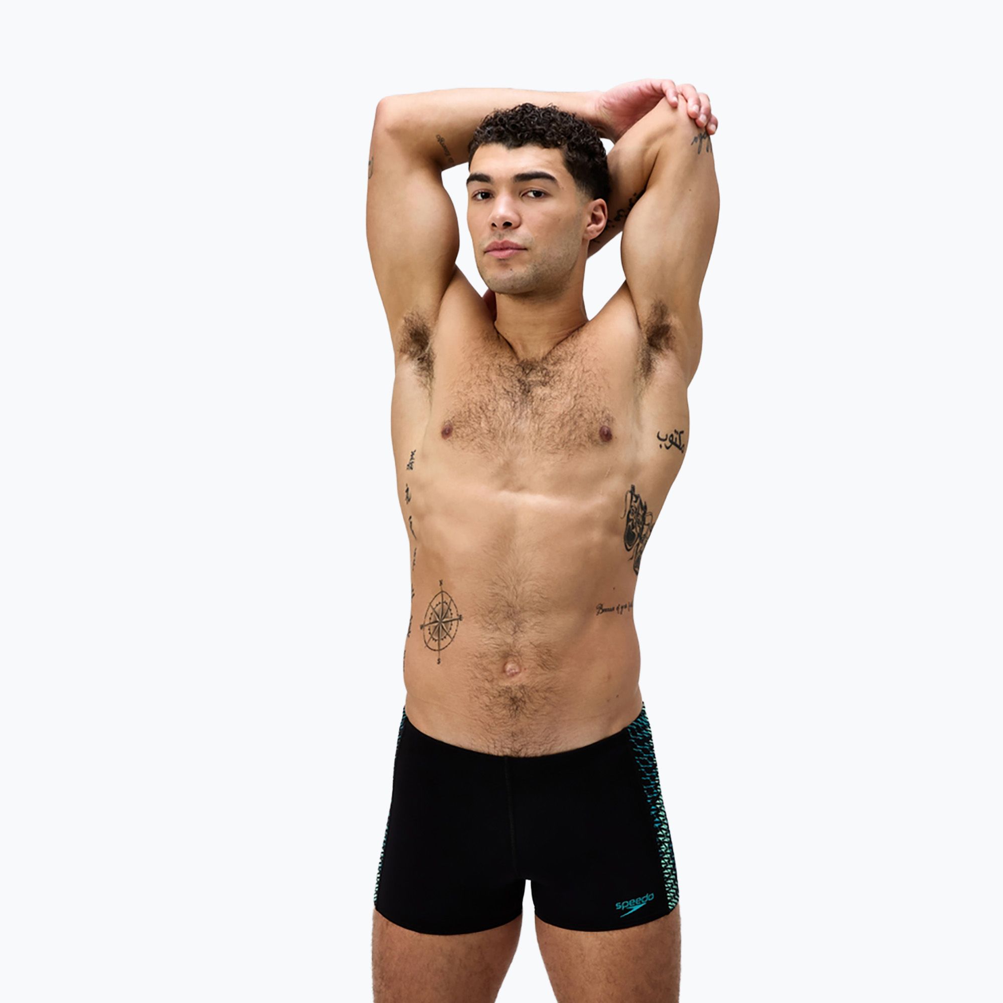 Men's swim boxers Speedo Endurance+ Tech Panel Aquashort black ...