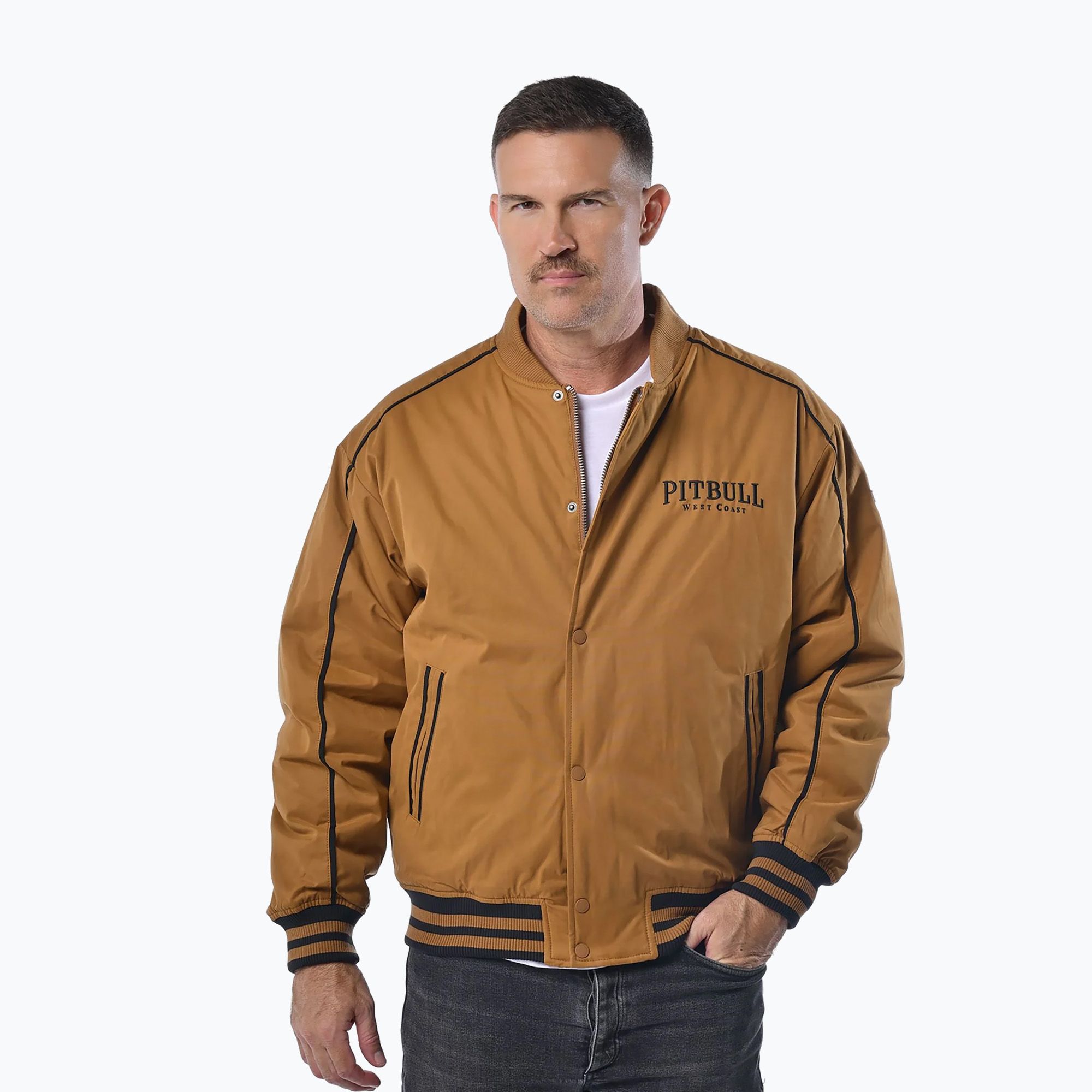 Men's jacket Pitbull Radford Baseball honey yellow (525032230003 ...