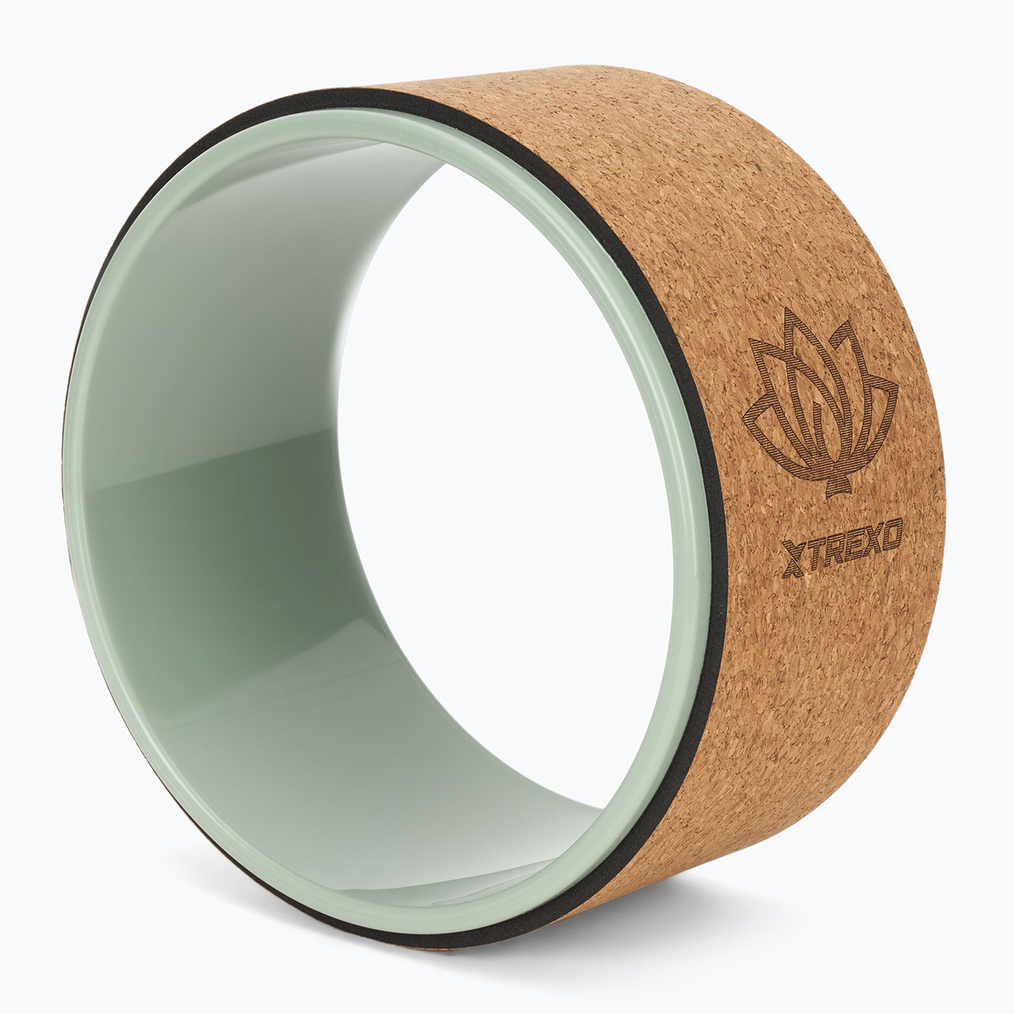 Yoga wheel TREXO cork Flowheel 26 cm olive (TXO-B5C003-BL) - Sportano.com