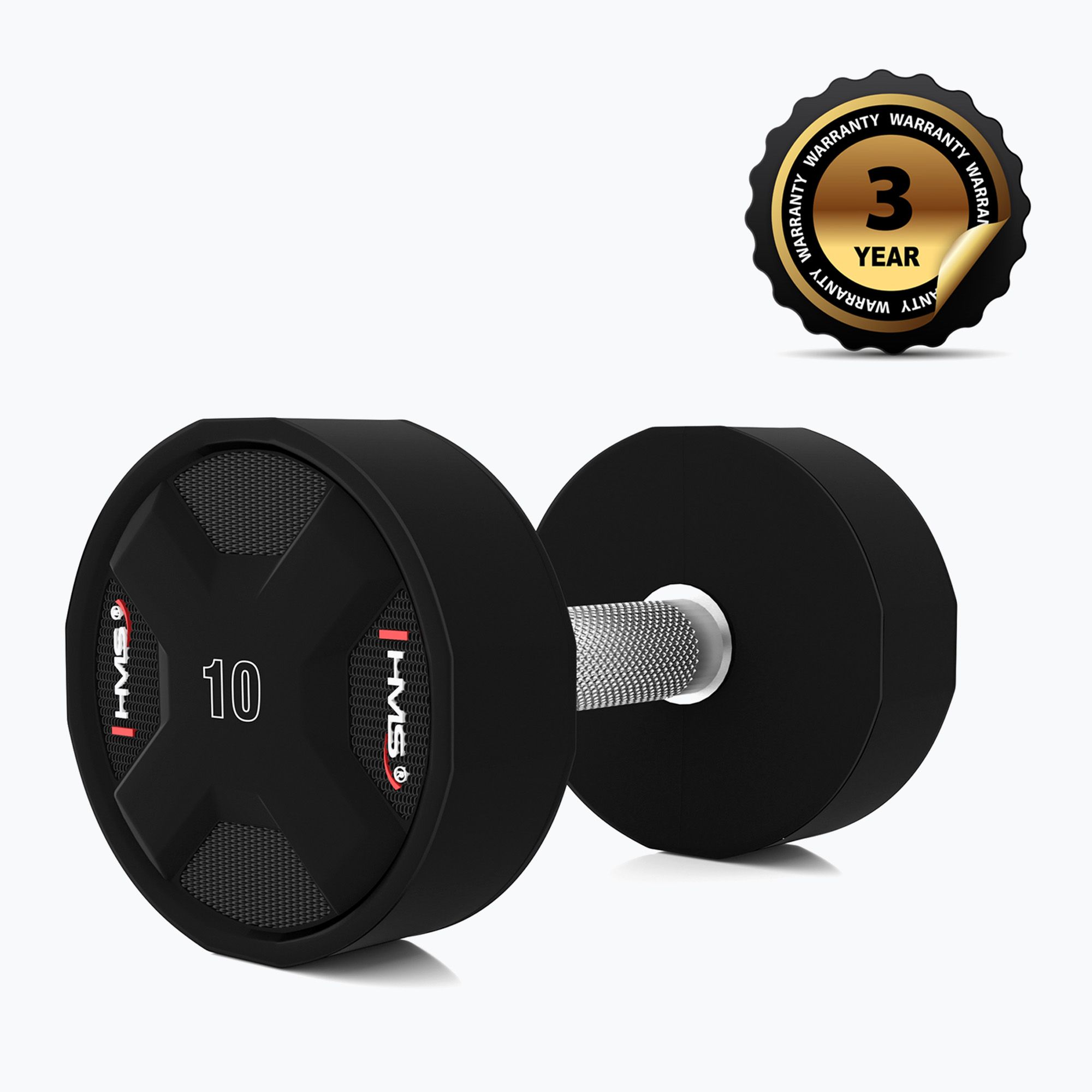 HMS HPC dumbbell 1 pcs. 10 kg black (17-66-193) - Sportano.com