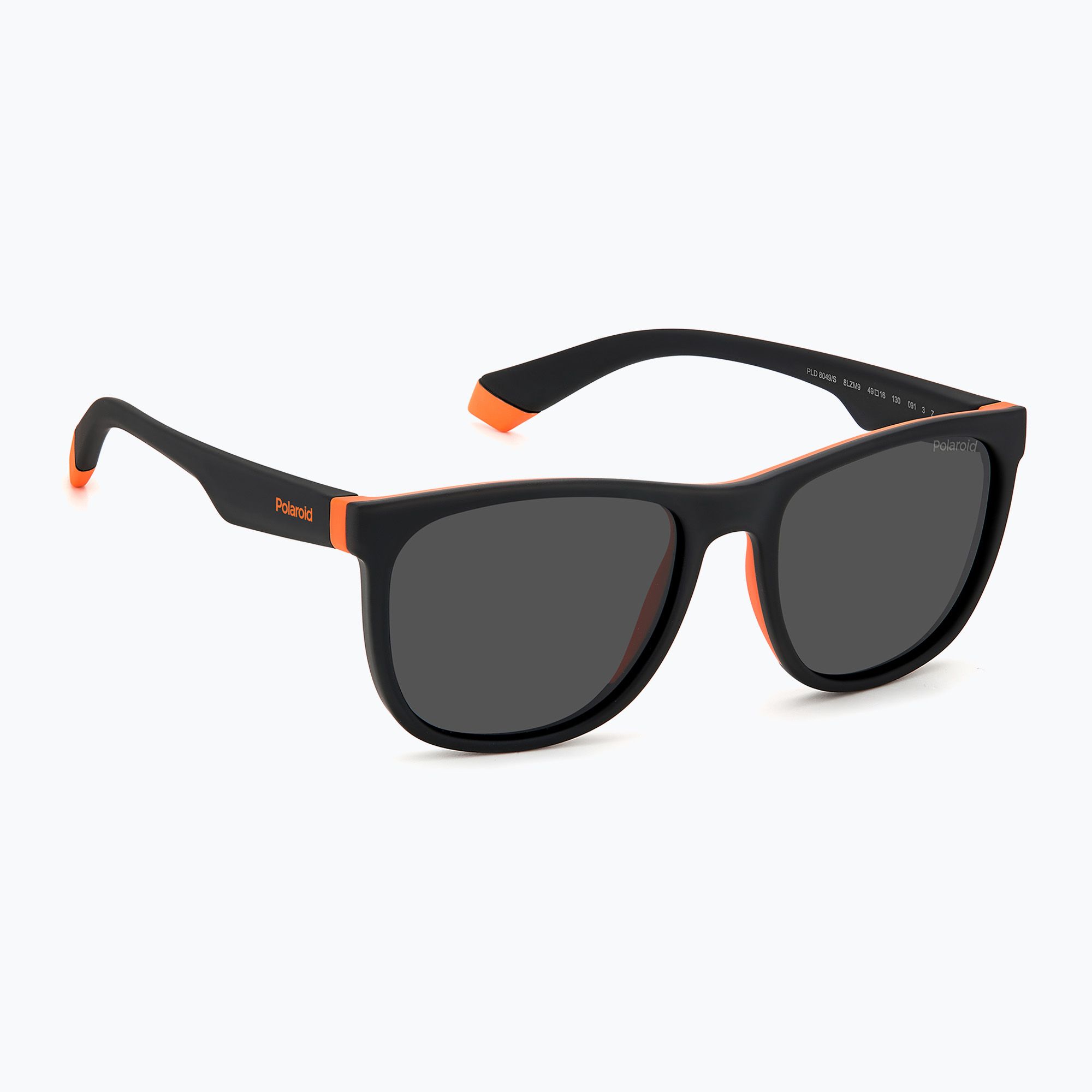 Polaroid PLD 8049/S black orange/grey polarised children's sunglasses ...