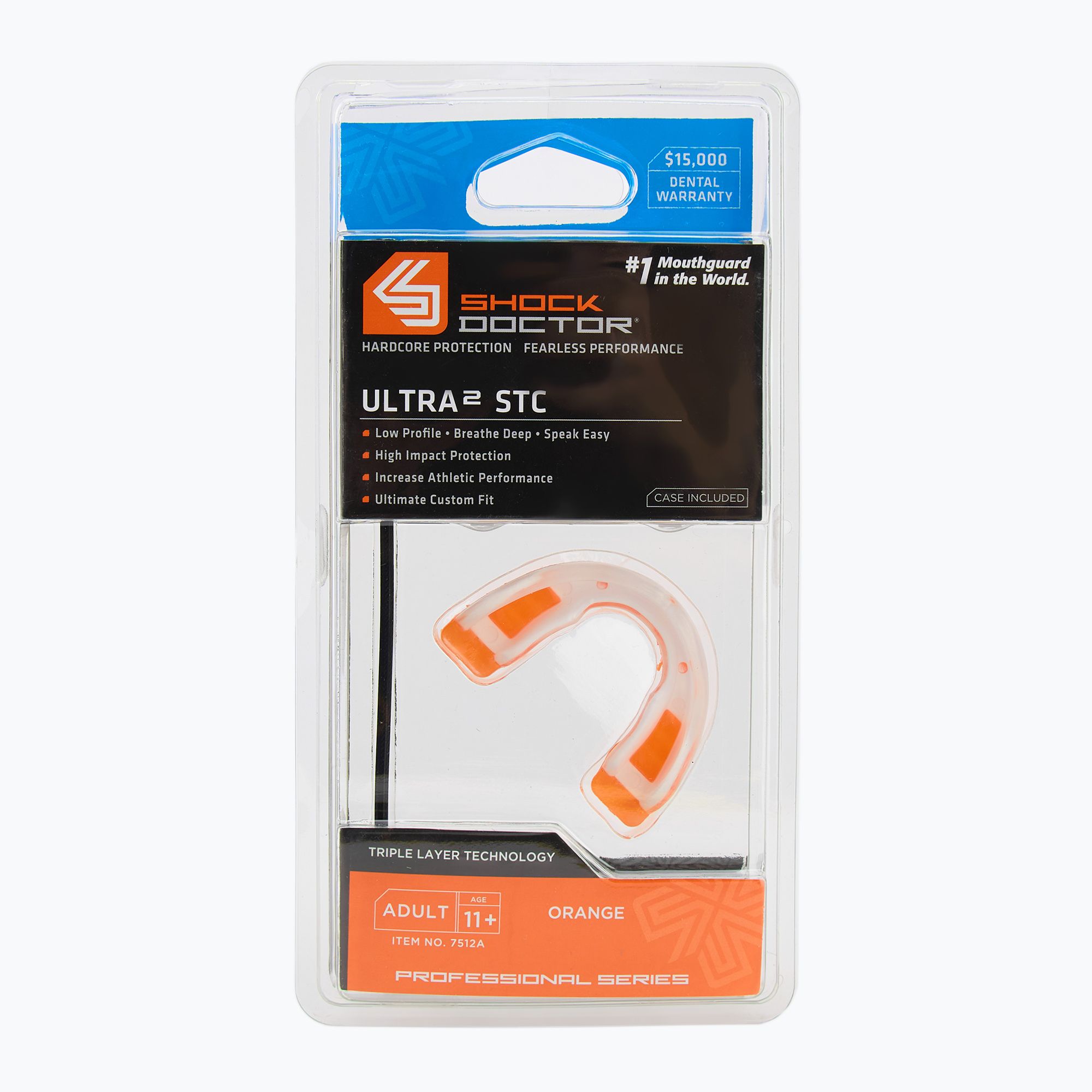 Shock Doctor Ultra 2 STC orange jaw protector (7512-OR-AD) - Sportano.com