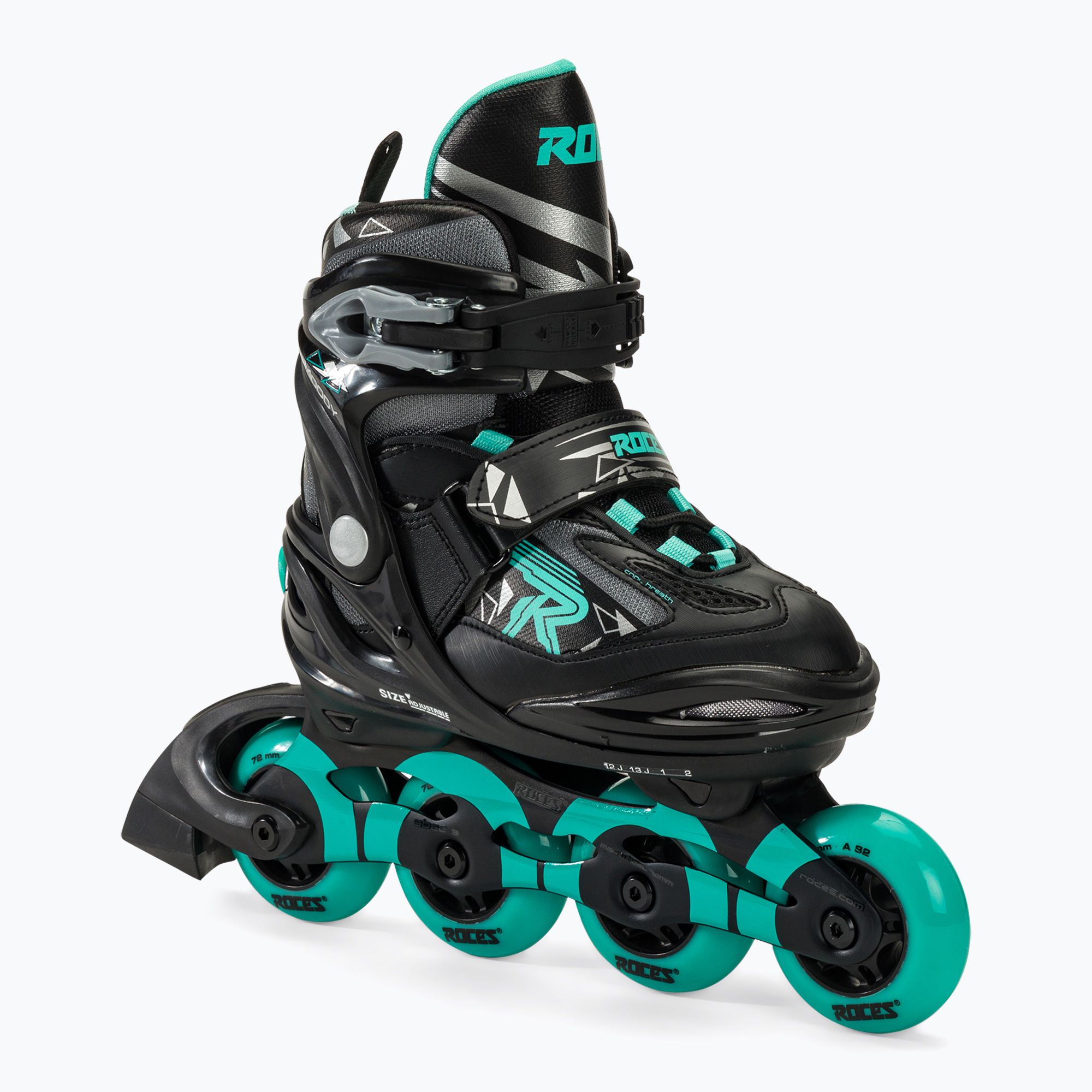 Roces Moody Girl TIF children's roller skates black/aqua (400856 ...