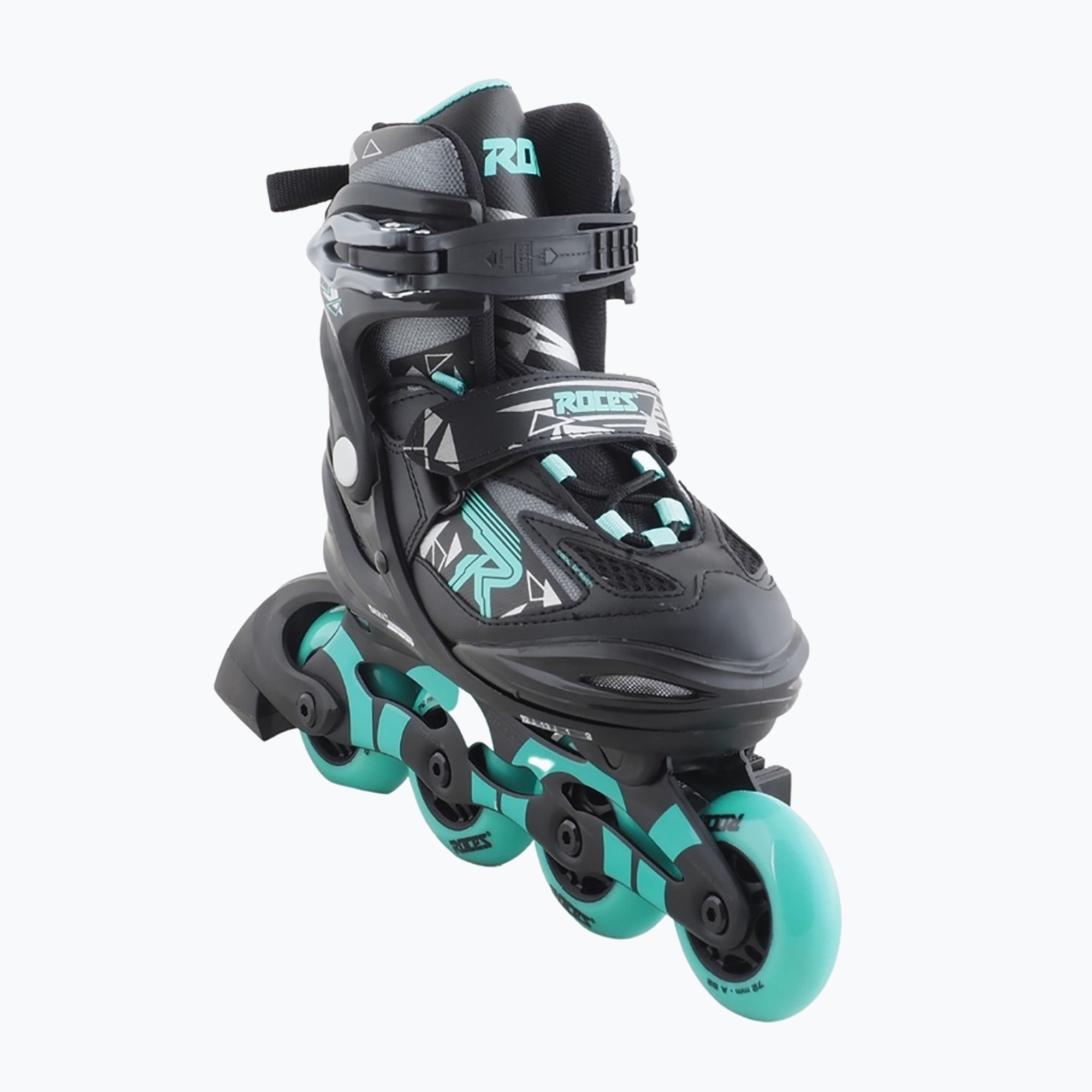 Roces Moody Girl TIF children's roller skates black/aqua - Sportano.com
