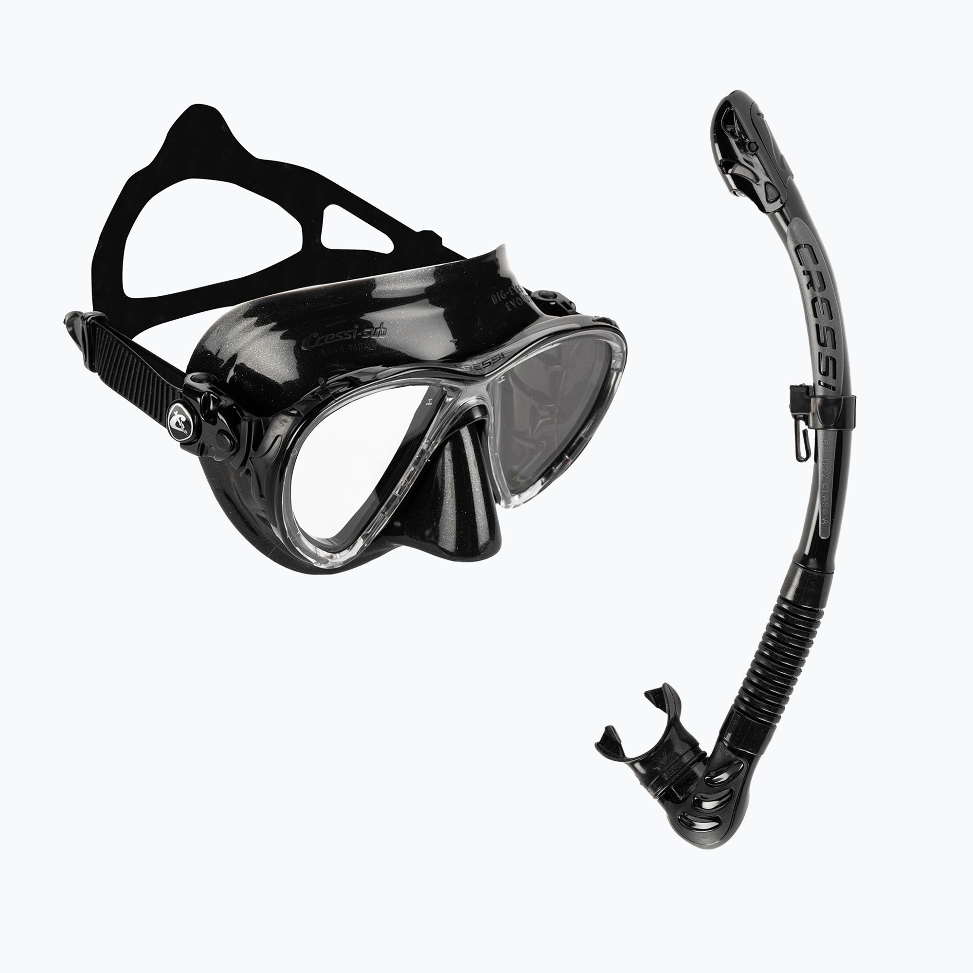 Cressi Big Eyes Evolution + Alpha Ultra Dry dive set black WDS337550 ...