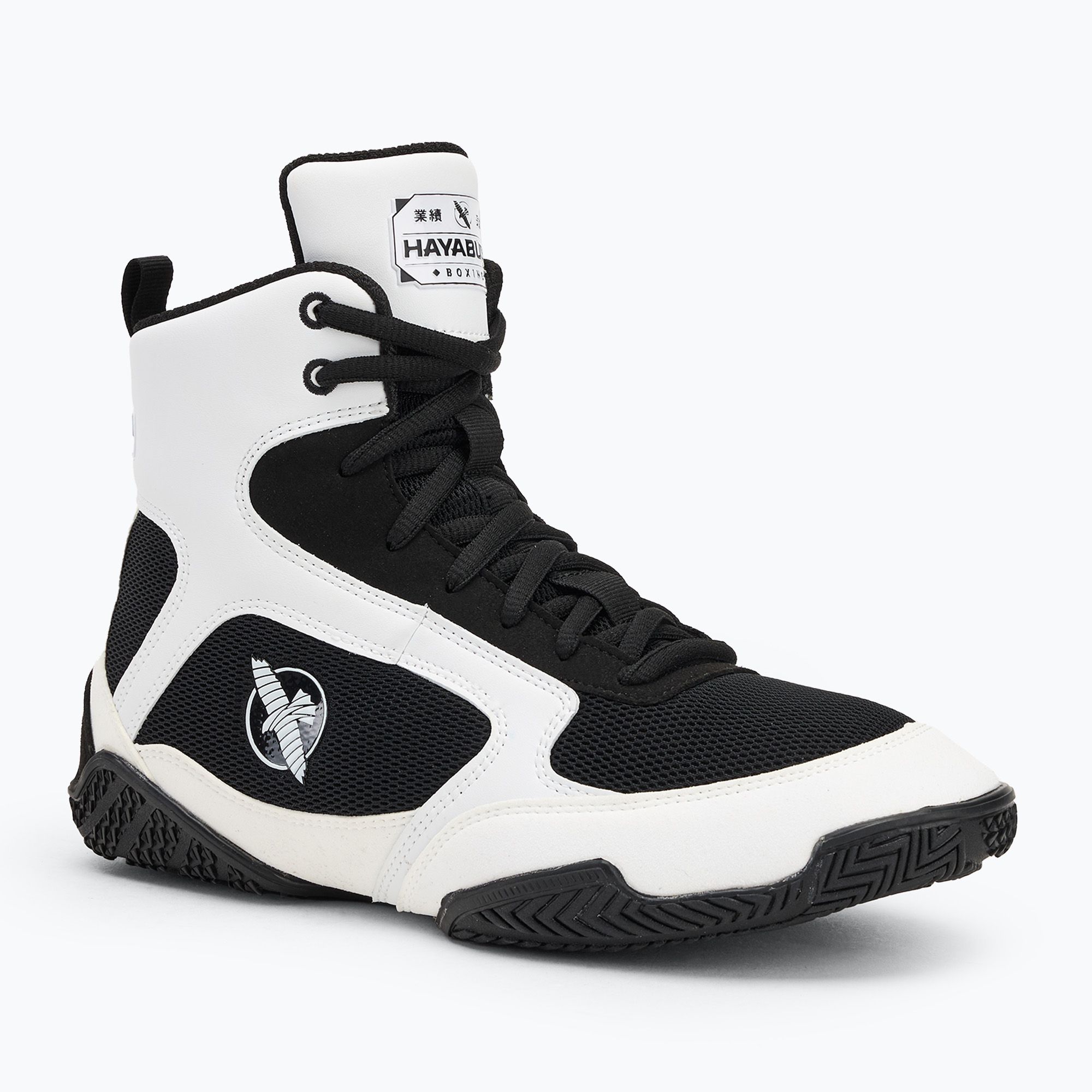 Hayabusa Pro Boxing men's boxing shoes black white (PBS-W) - Sportano.com