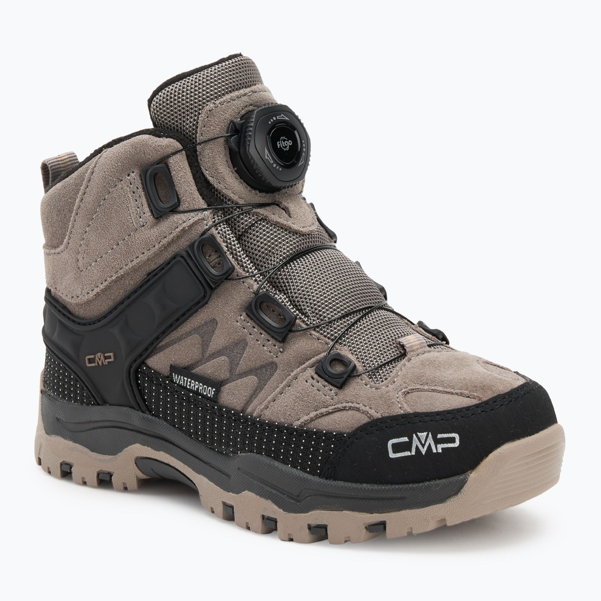 Children's trekking boots CMP Kiruna Mid Fitgo Fleece Wp deserto/sabbia ...