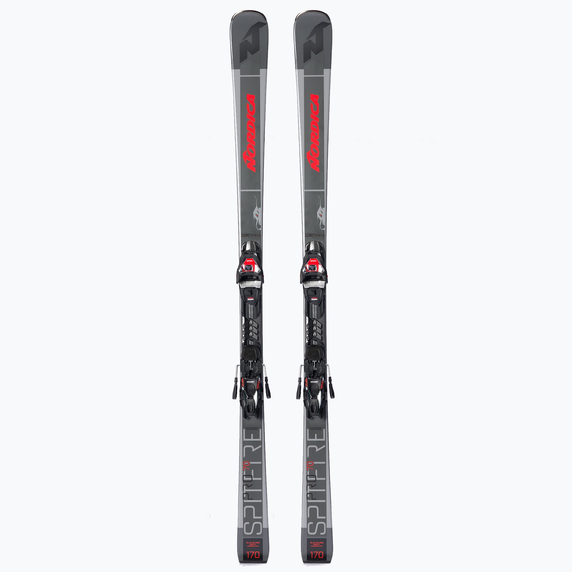 Nordica DOBERMANN SPITFIRE 70 PRO FDT + TPX12 grey downhill skis ...